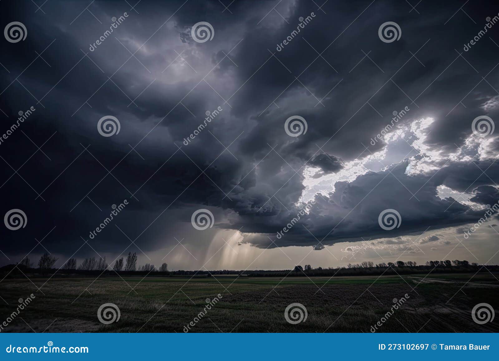Foreboding Dark and Gloomy Clouds during a Massive Storm Stock ...