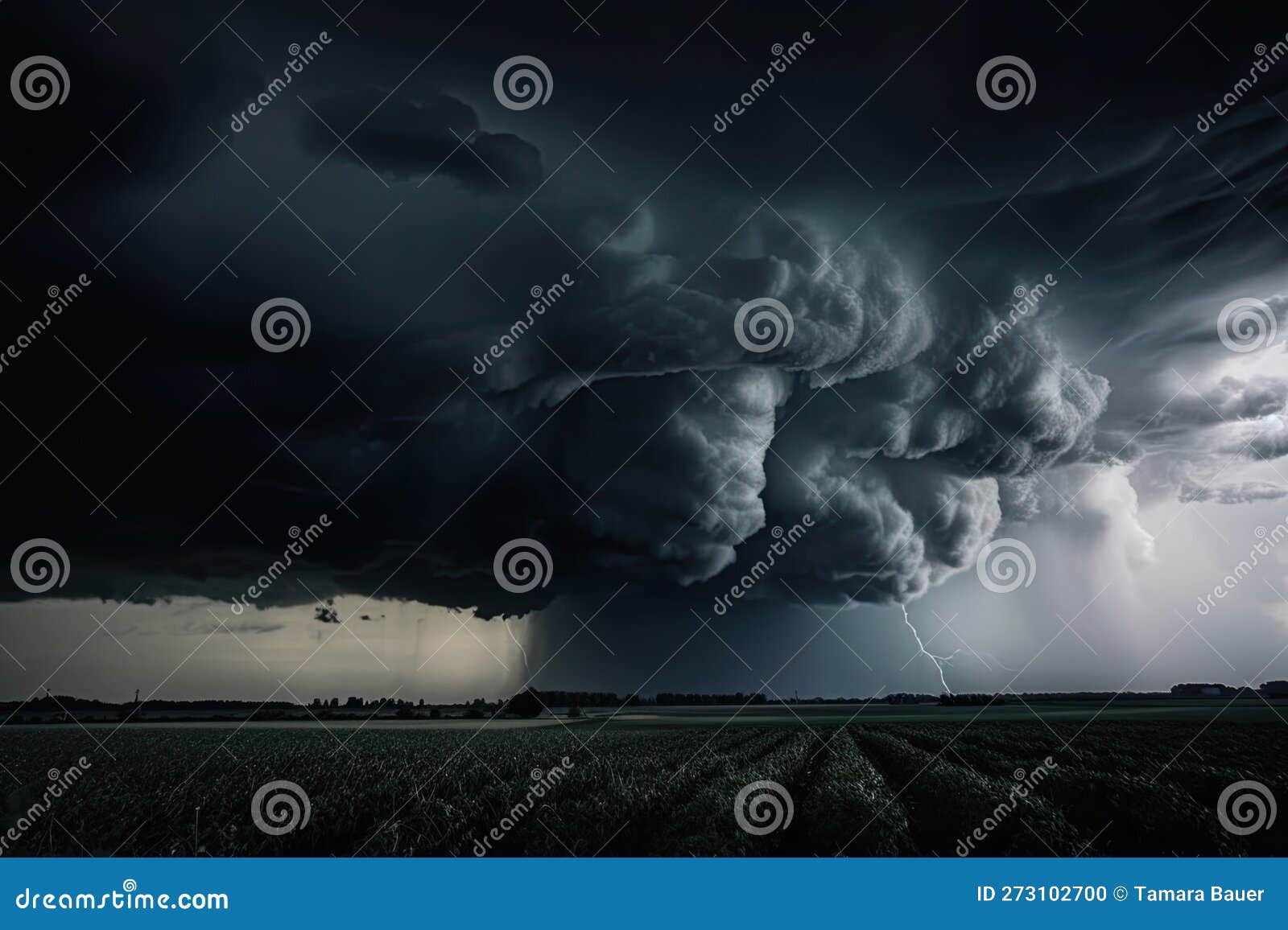 Foreboding Dark and Gloomy Clouds during a Massive Storm Stock ...