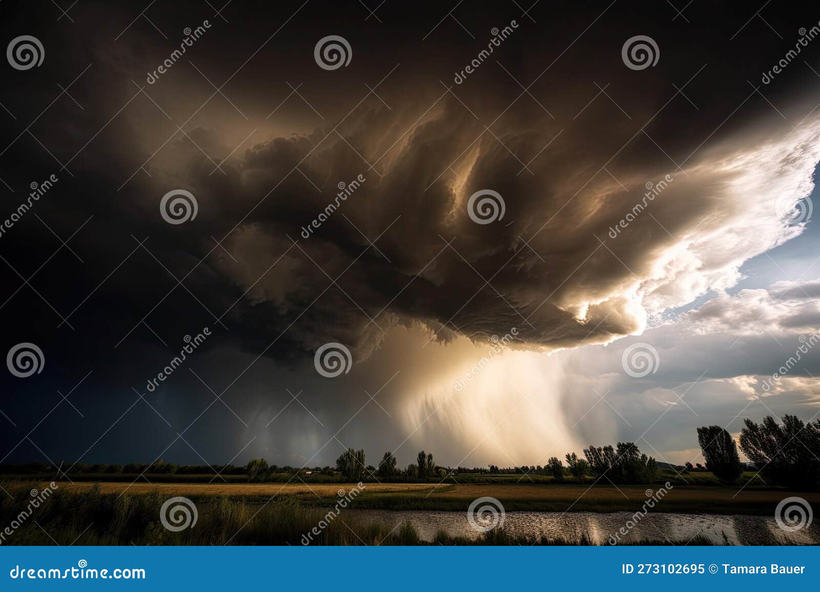 Foreboding Dark and Gloomy Clouds during a Massive Storm Stock ...