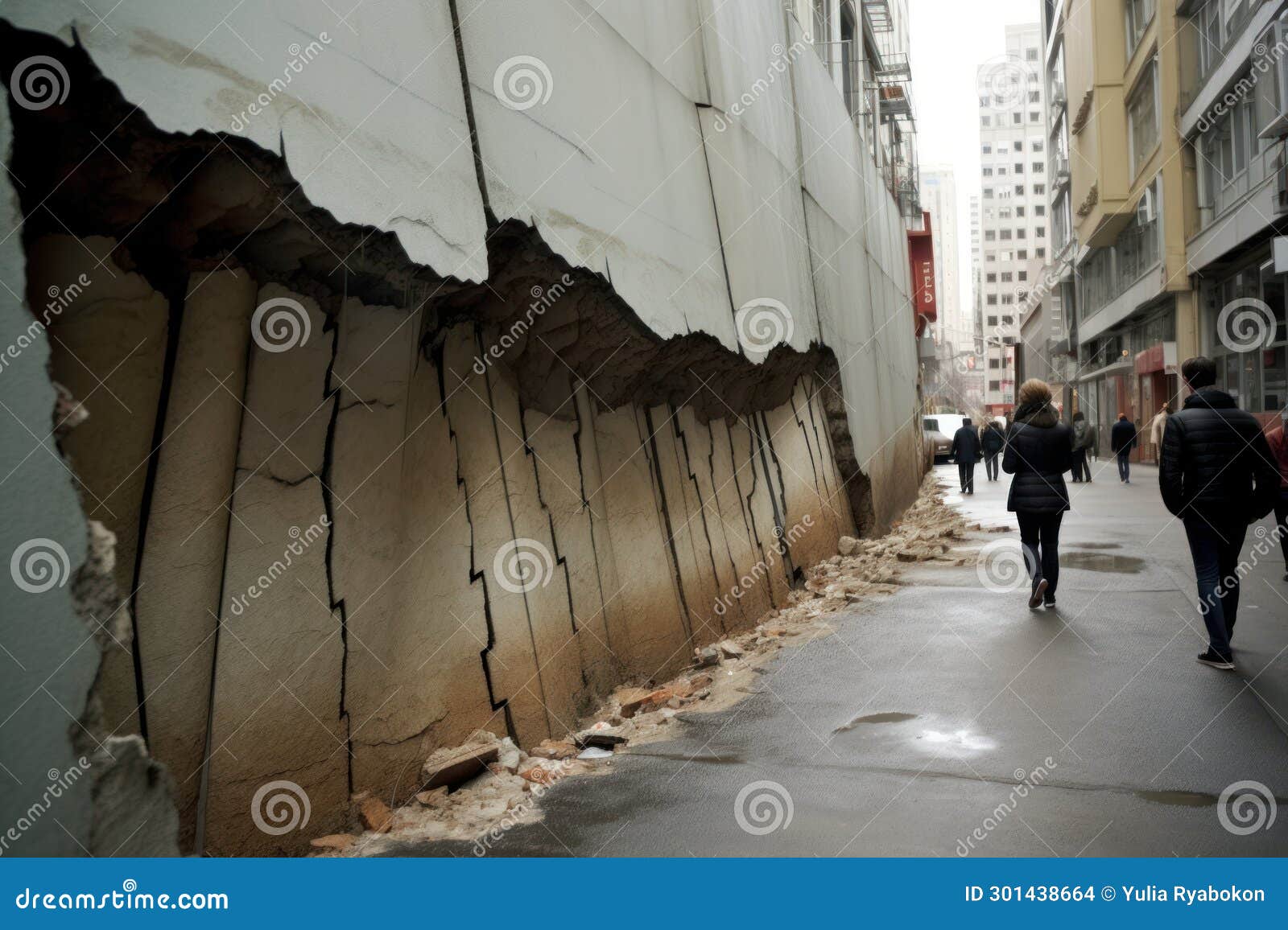 Foreboding Large Crack Building. Generate Ai Stock Illustration ...