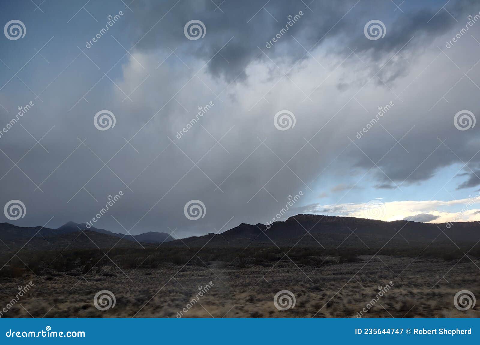 Foreboding Mountains stock image. Image of prairie, storm - 235644747