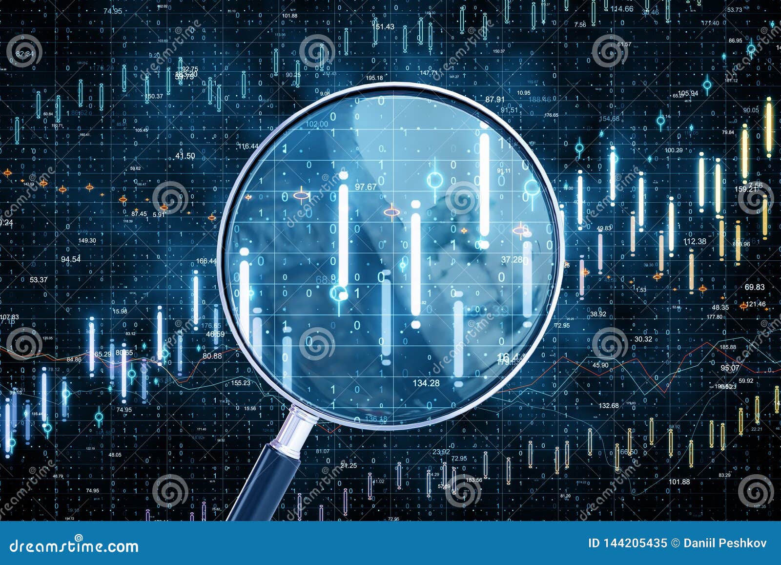 Forecast and Analysis Concept Stock Image - Image of financial, glowing ...