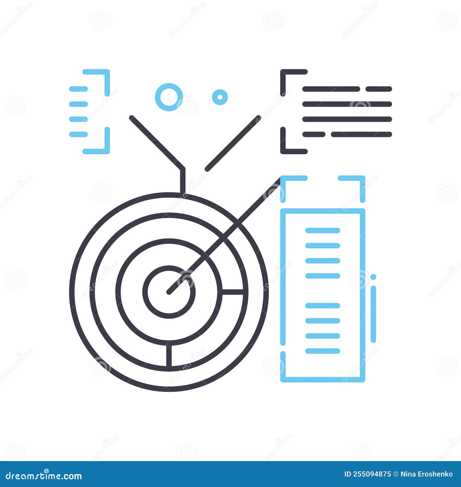 Forecast Analysis Line Icon, Outline Symbol, Vector Illustration ...