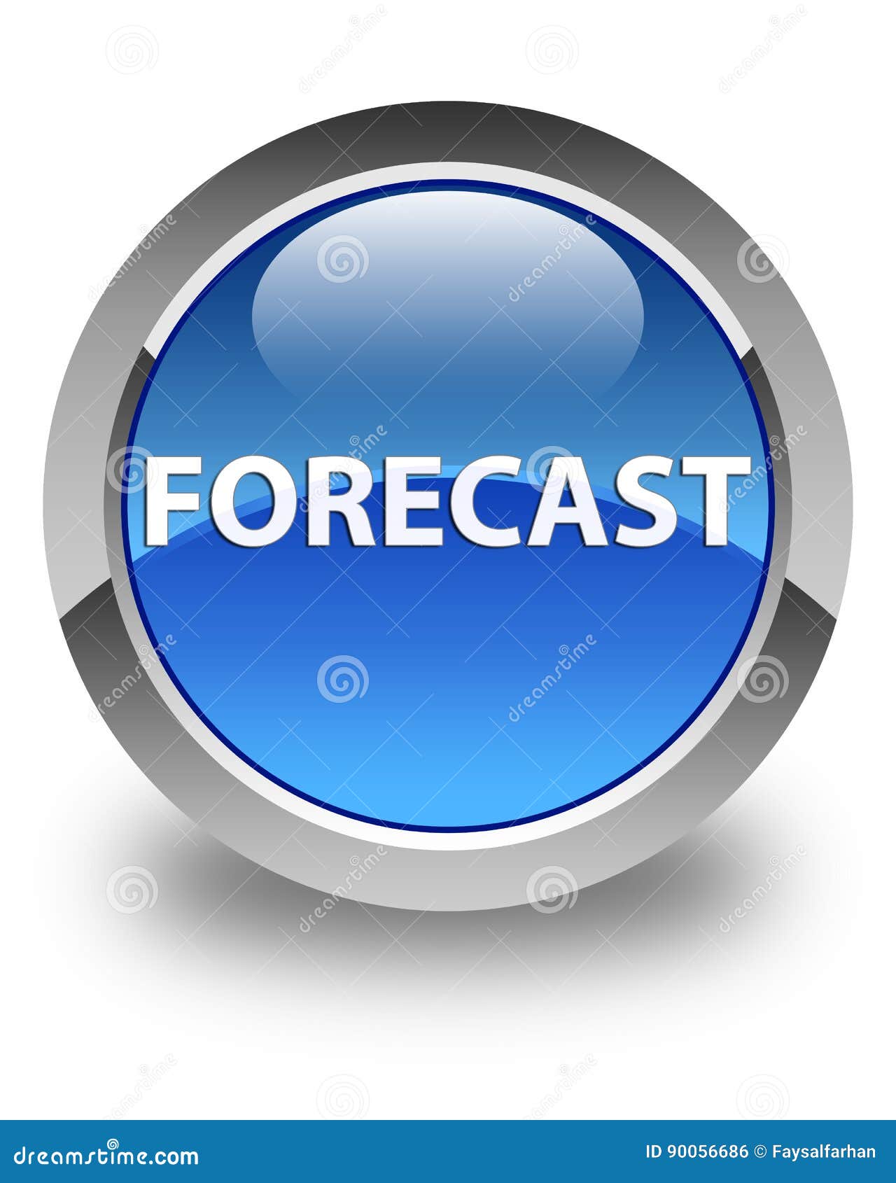 Forecast Glossy Blue Round Button Stock Illustration - Illustration of ...