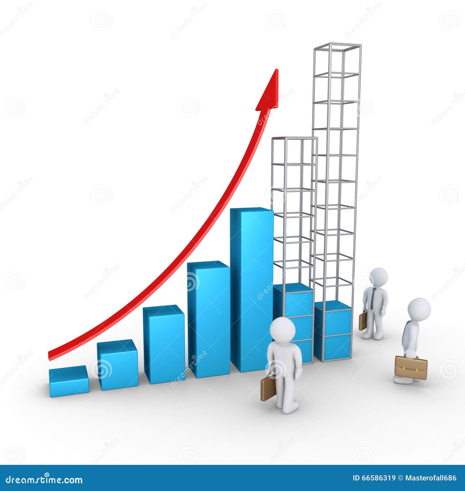 Forecast of Graph and Businessmen Stock Illustration - Illustration of ...