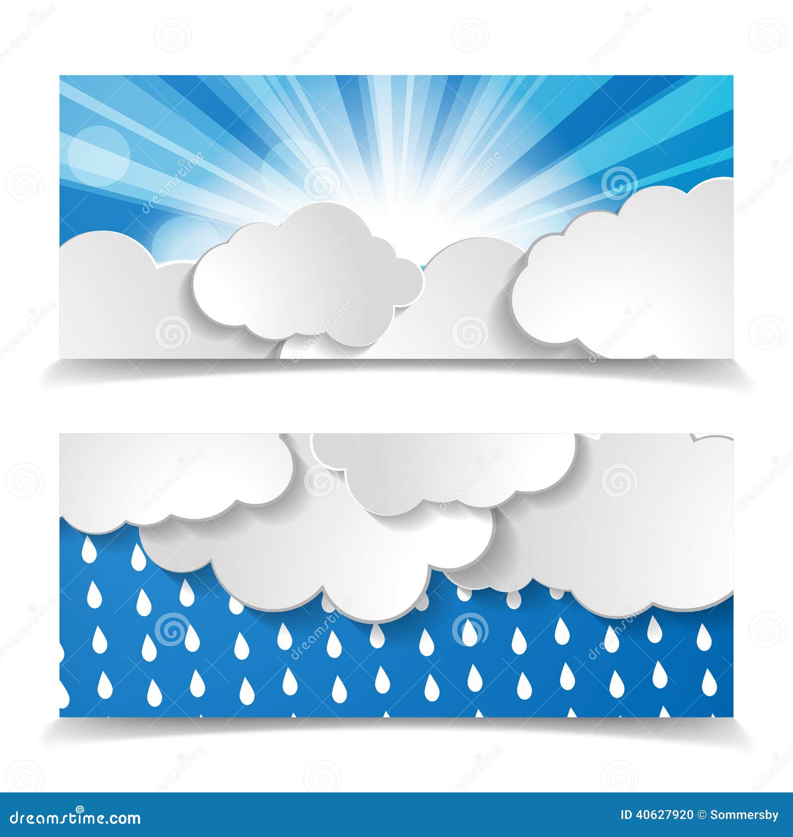 Forecast header set stock vector. Illustration of bubbles - 40627920