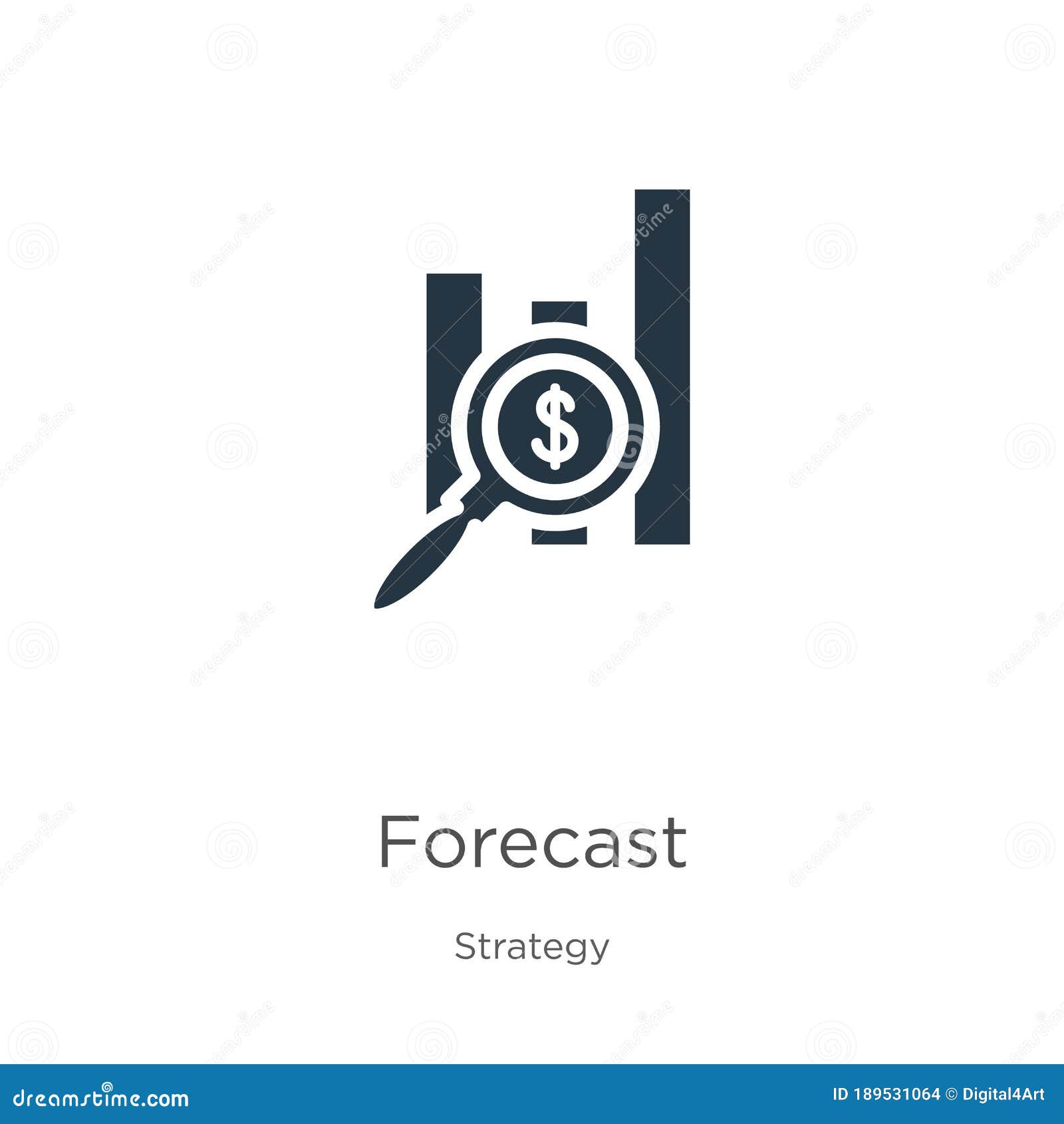 Forecast Icon Vector. Trendy Flat Forecast Icon from Strategy ...