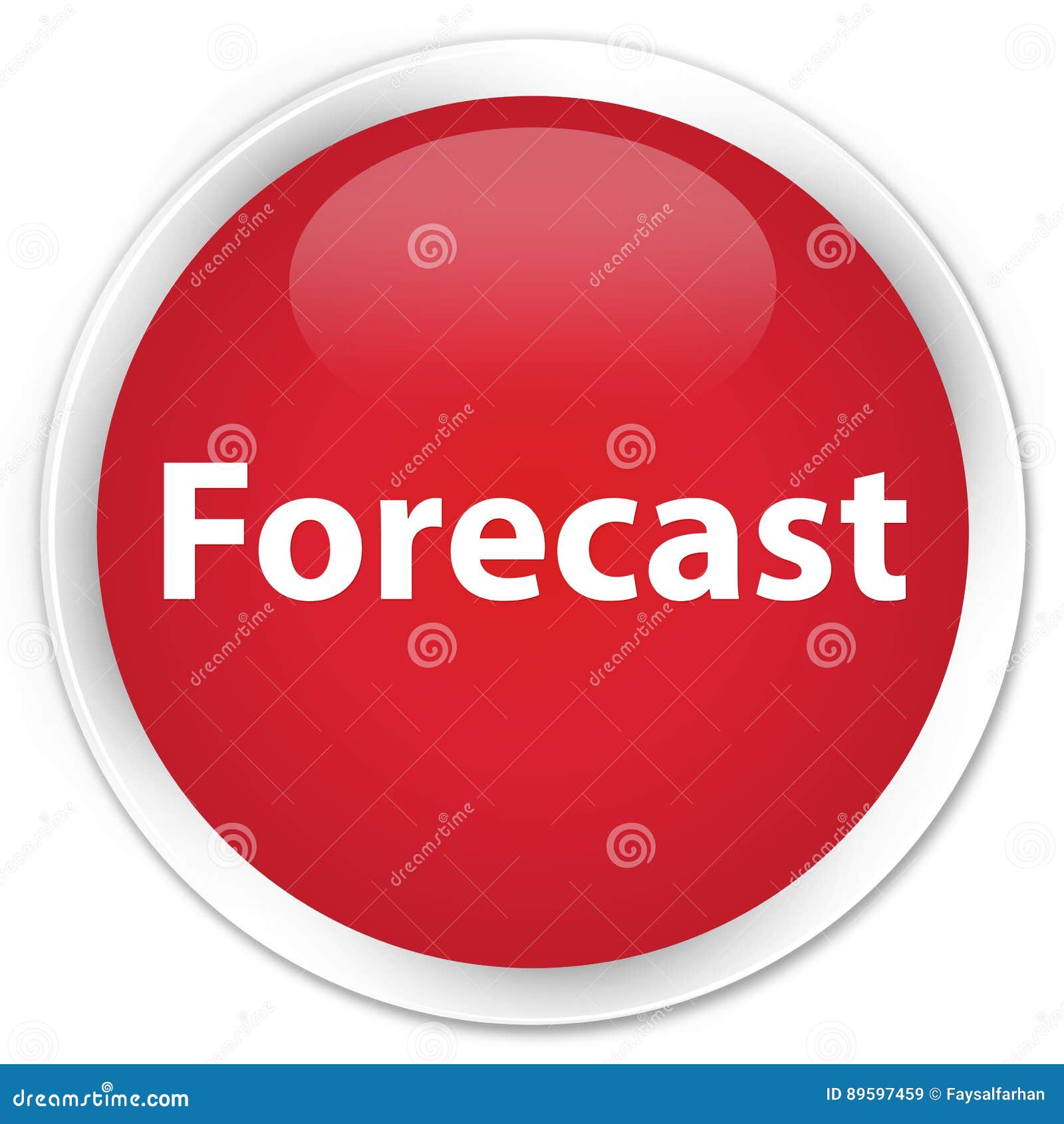Forecast Premium Red Round Button Stock Illustration - Illustration of ...