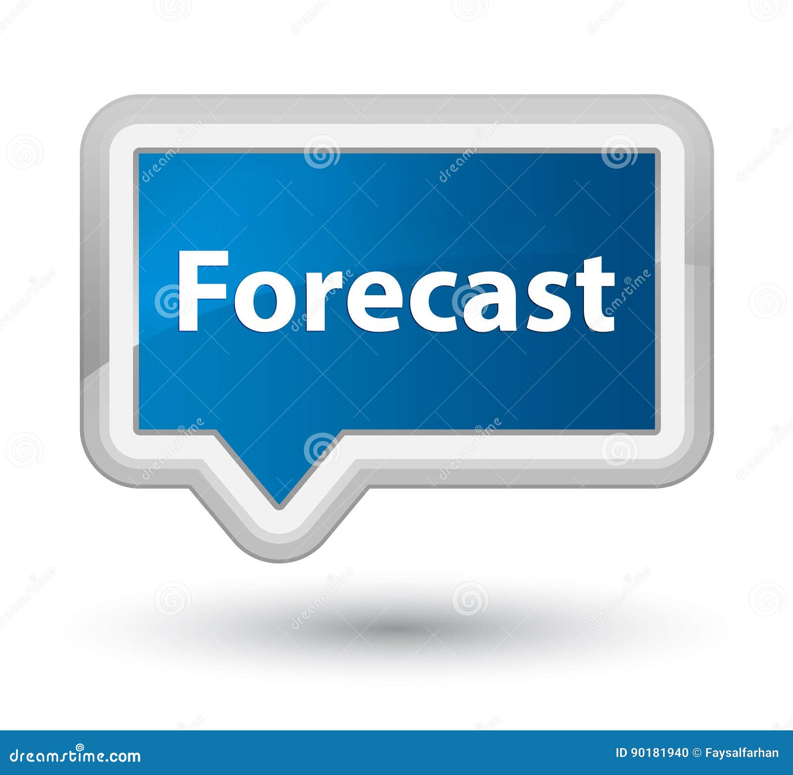 Forecast Prime Blue Banner Button Stock Illustration - Illustration of ...