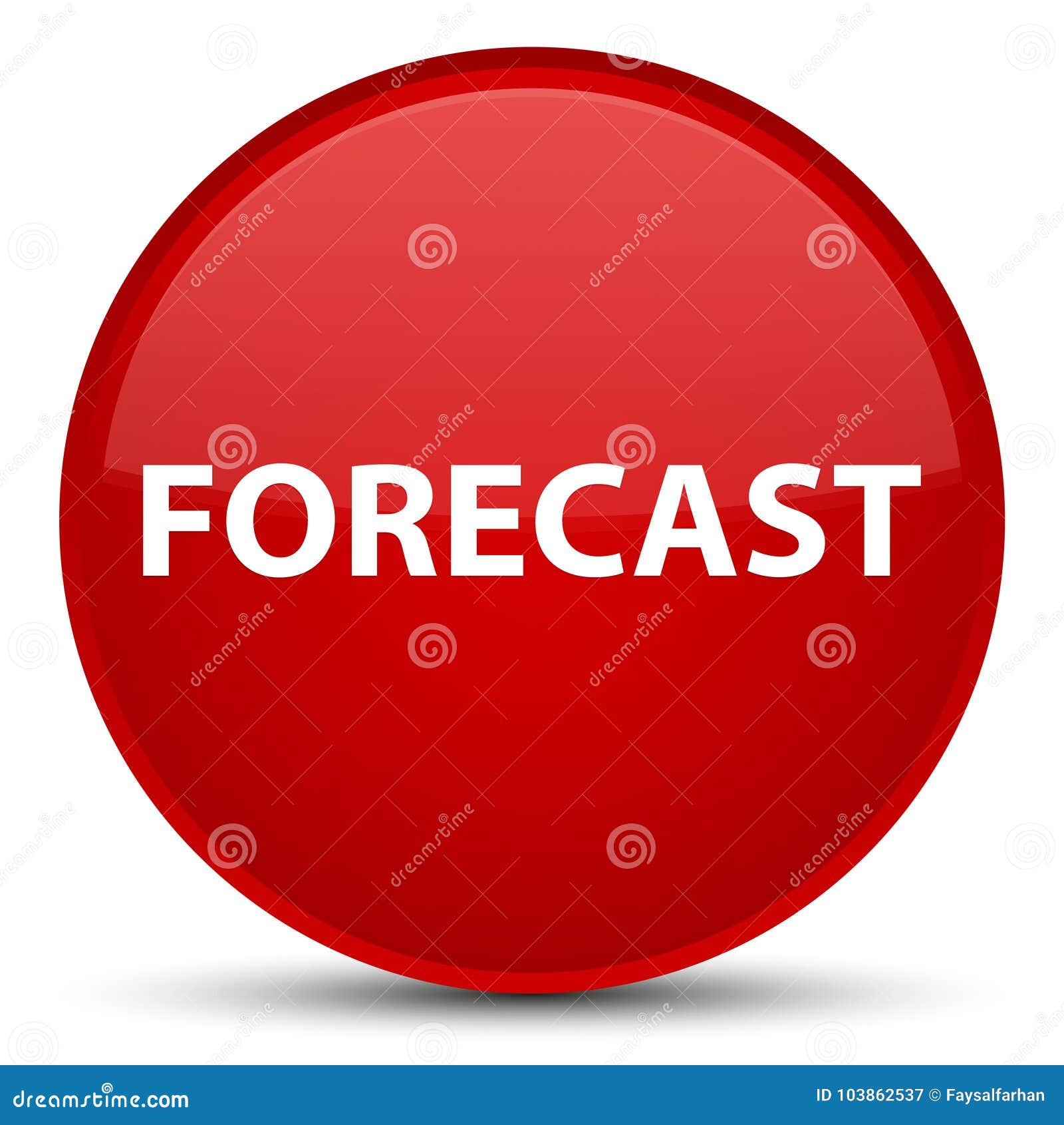Forecast Special Red Round Button Stock Illustration - Illustration of ...