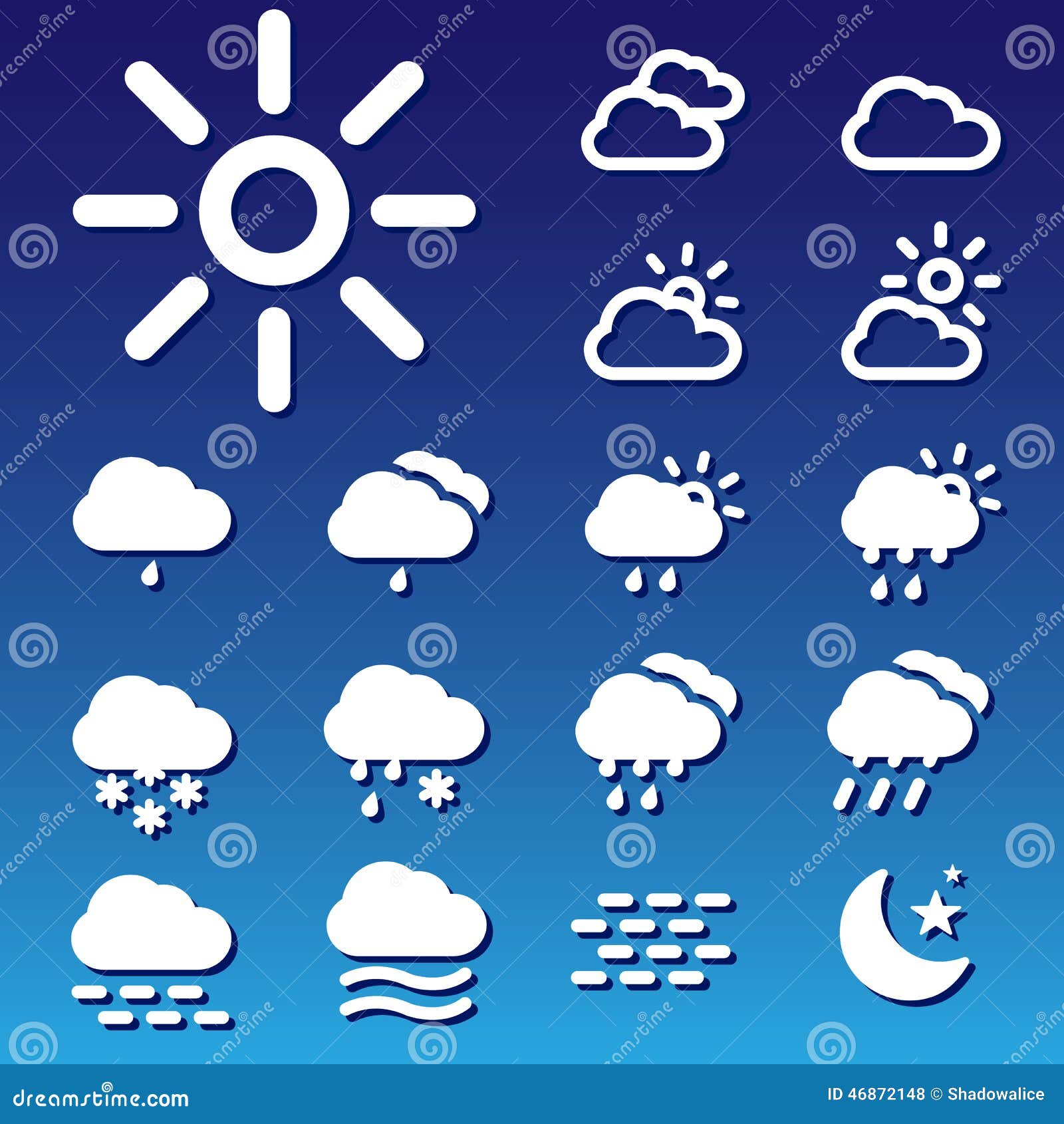 Forecast Vectors Set stock vector. Illustration of wind - 46872148