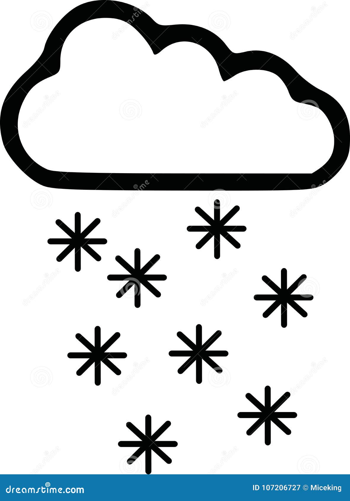 Forecast Weather Icon - Snow Stock Vector - Illustration of snowflake ...