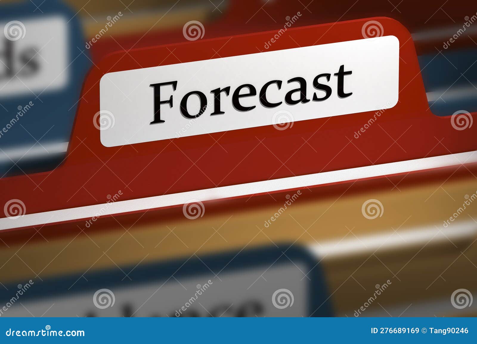 Forecast Word on File Folder Tab Stock Illustration - Illustration of ...