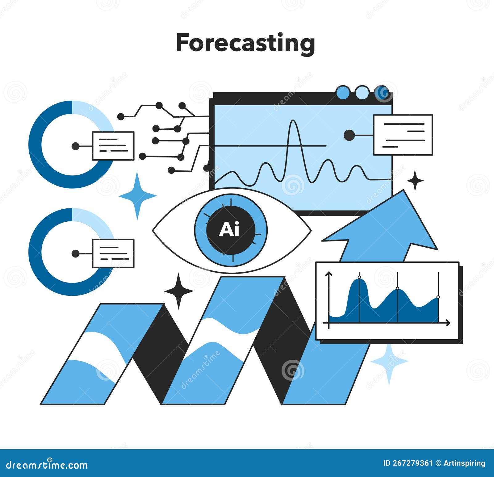 Forecasting Artificial Neural Network Application Stock Vector