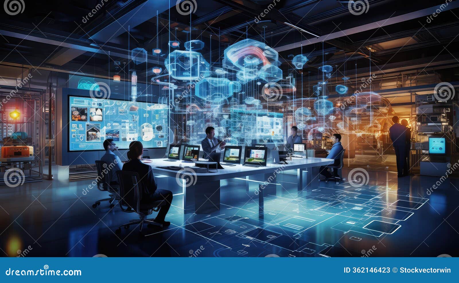 Forecasting Big Data Manufacturing Stock Illustration - Illustration of ...