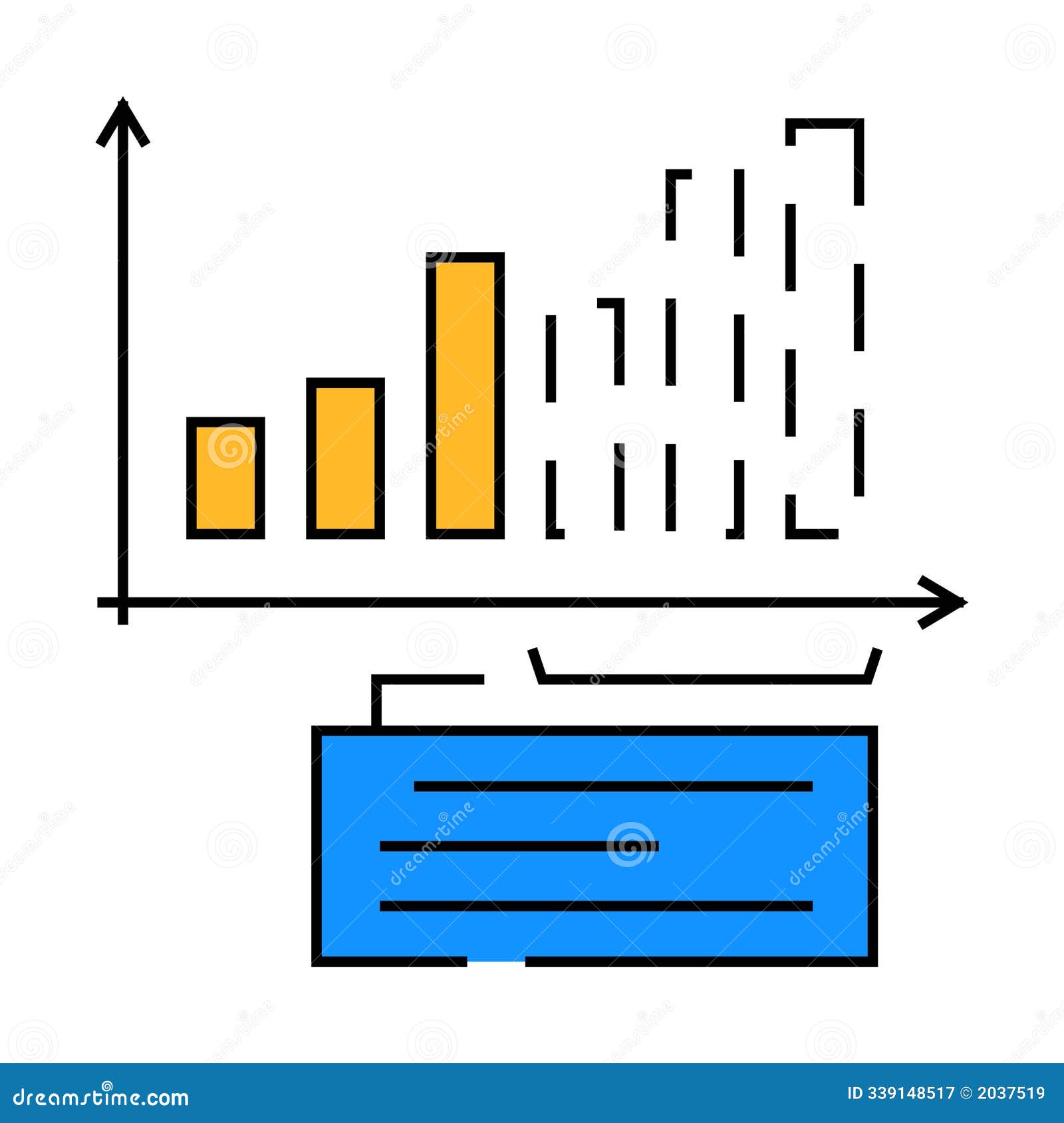 Forecasting Business Process Icon Color Illustration Stock Illustration ...