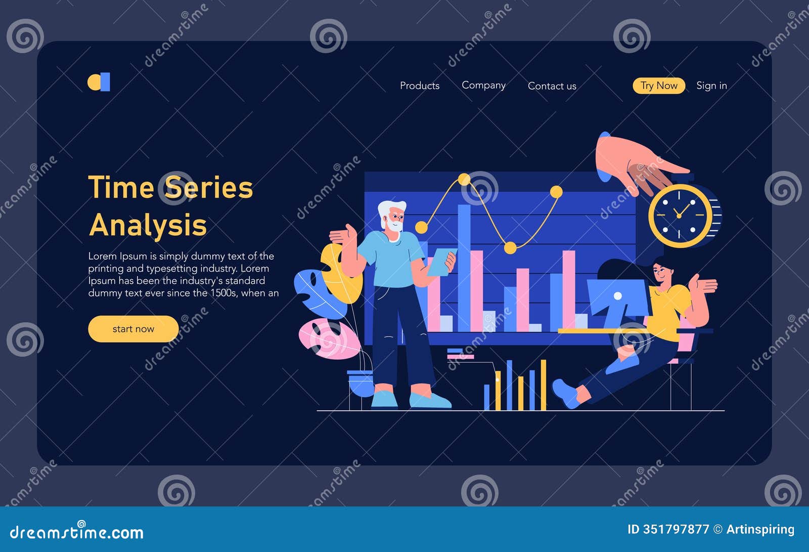 Forecasting. Flat Vector Illustration | CartoonDealer.com #354412603