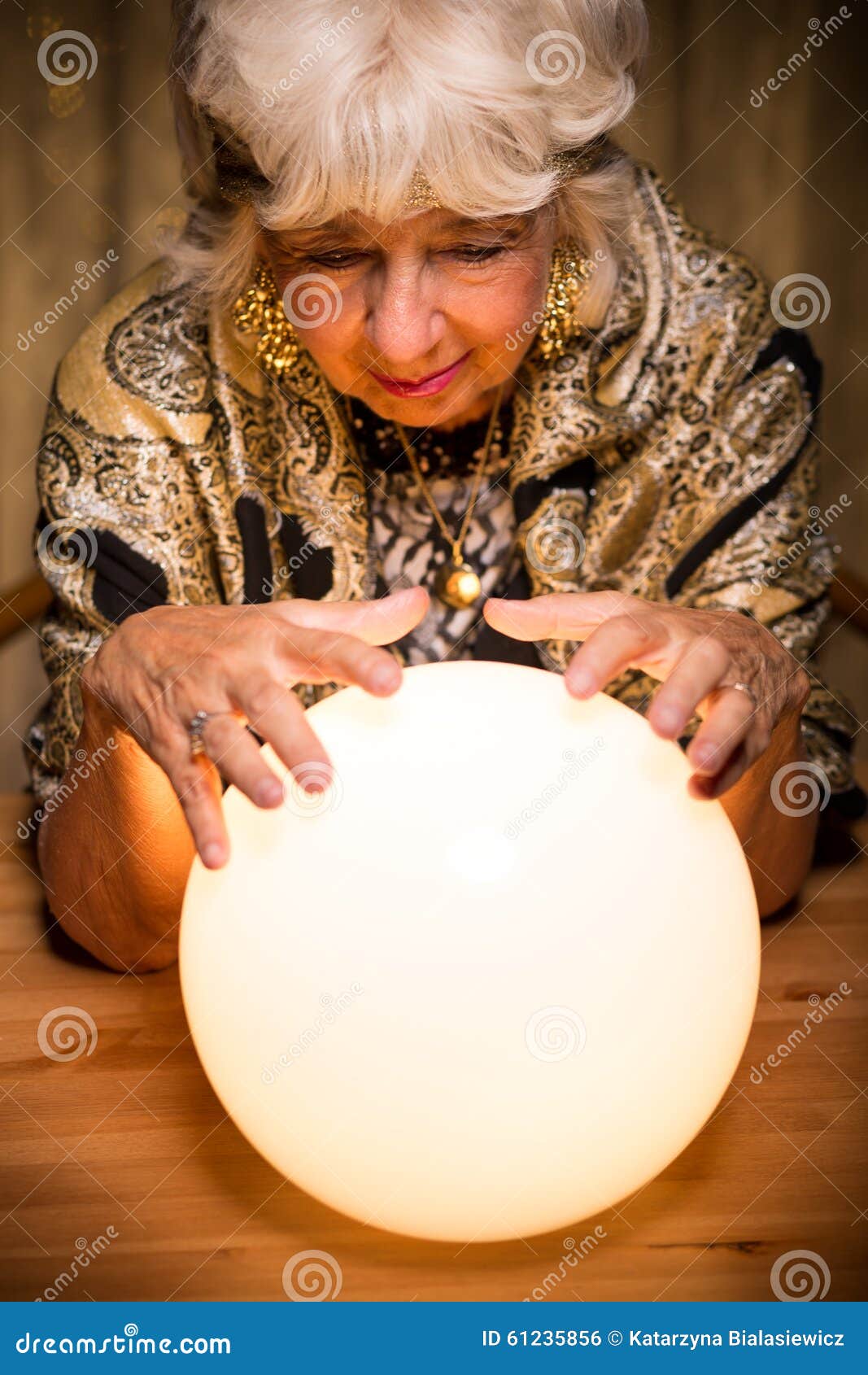 Forecasting Future from Crystal Ball Stock Photo - Image of mystique ...