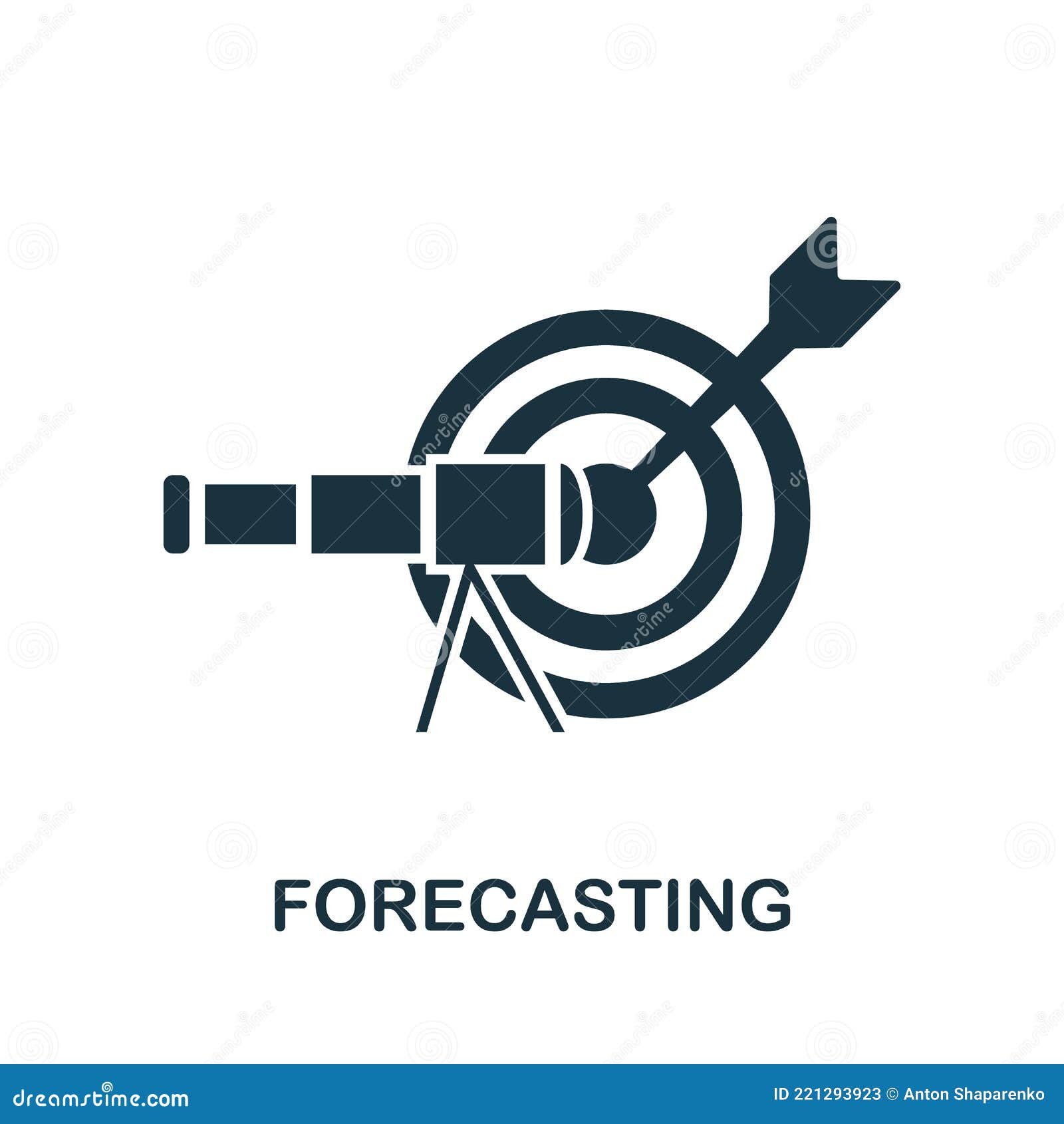 Forecasting Icon. Simple Creative Element. Filled Monochrome ...