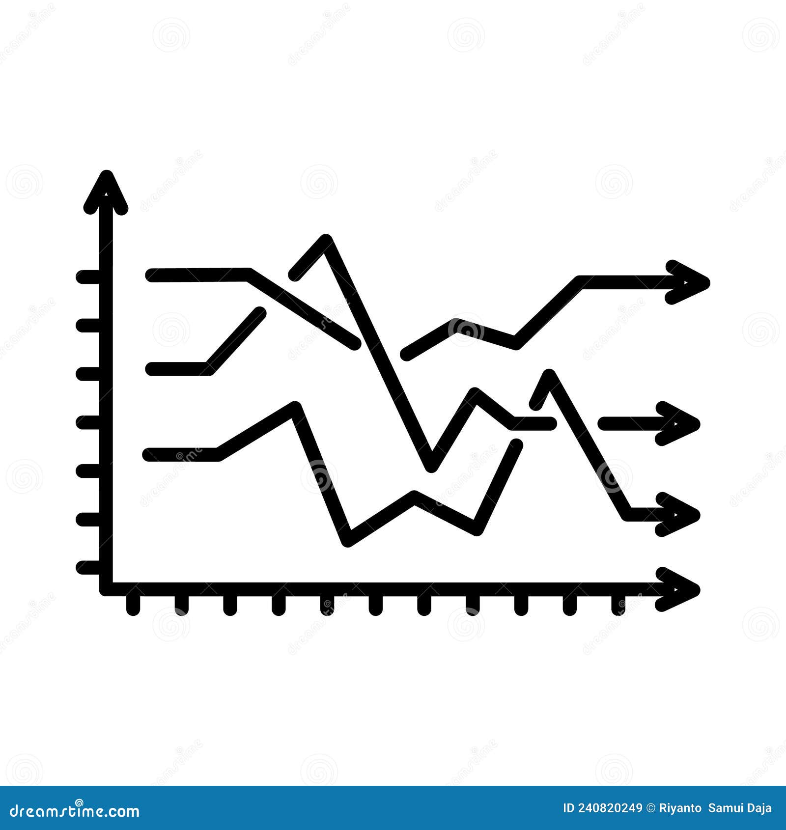 Forecasting Model Black and White Icon Illustration Stock Vector ...