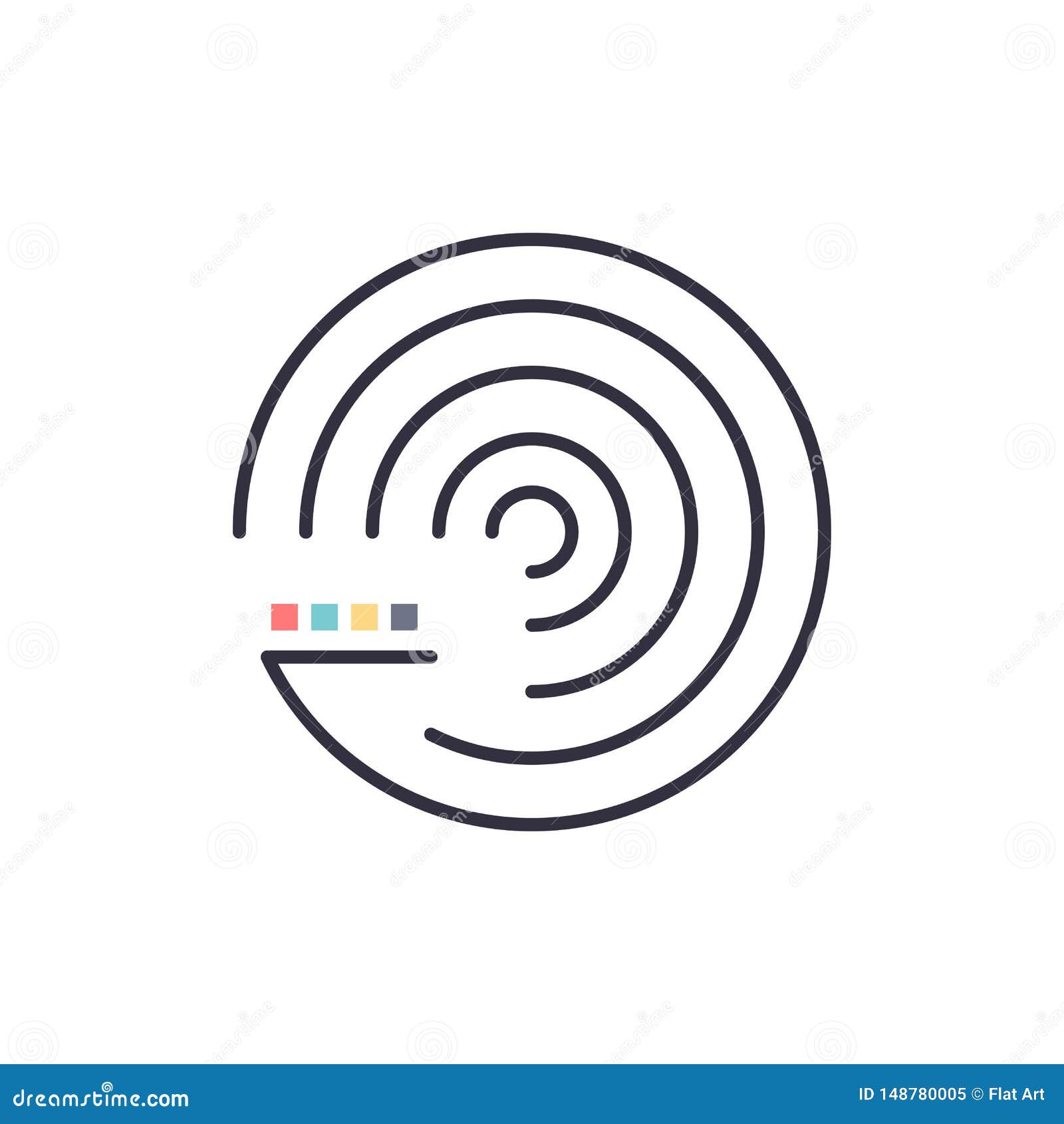 Forecasting, Model, Forecasting Model, Science Flat Color Icon. Vector ...