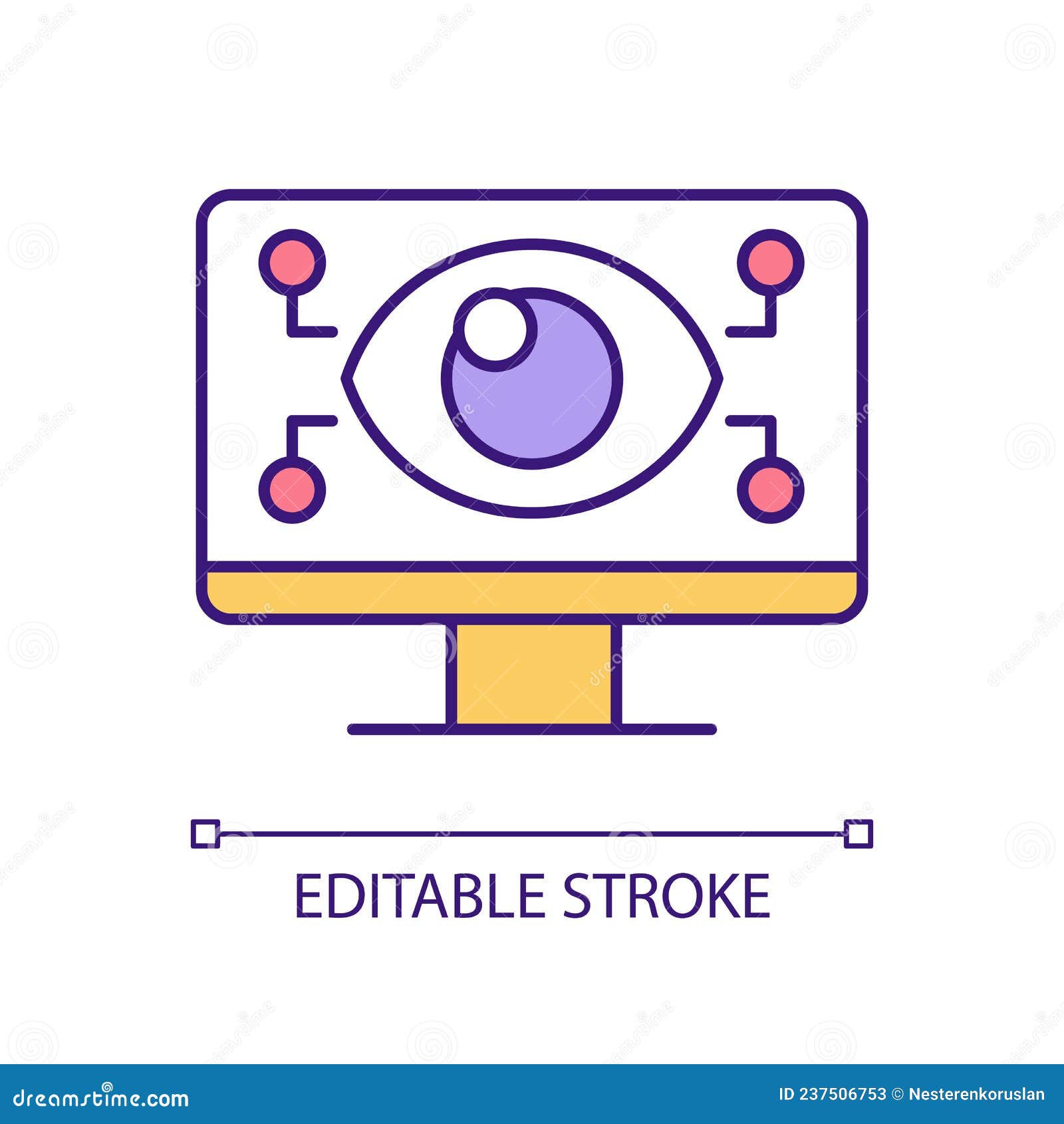 Forecasting Technology RGB Color Icon Stock Vector - Illustration of ...