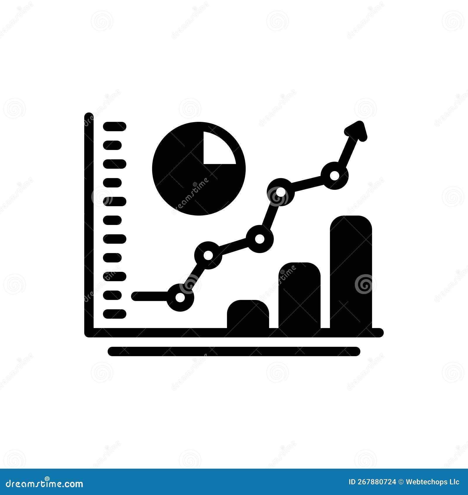 Black Solid Icon for Forecasts, Scale and Predict Stock Illustration ...