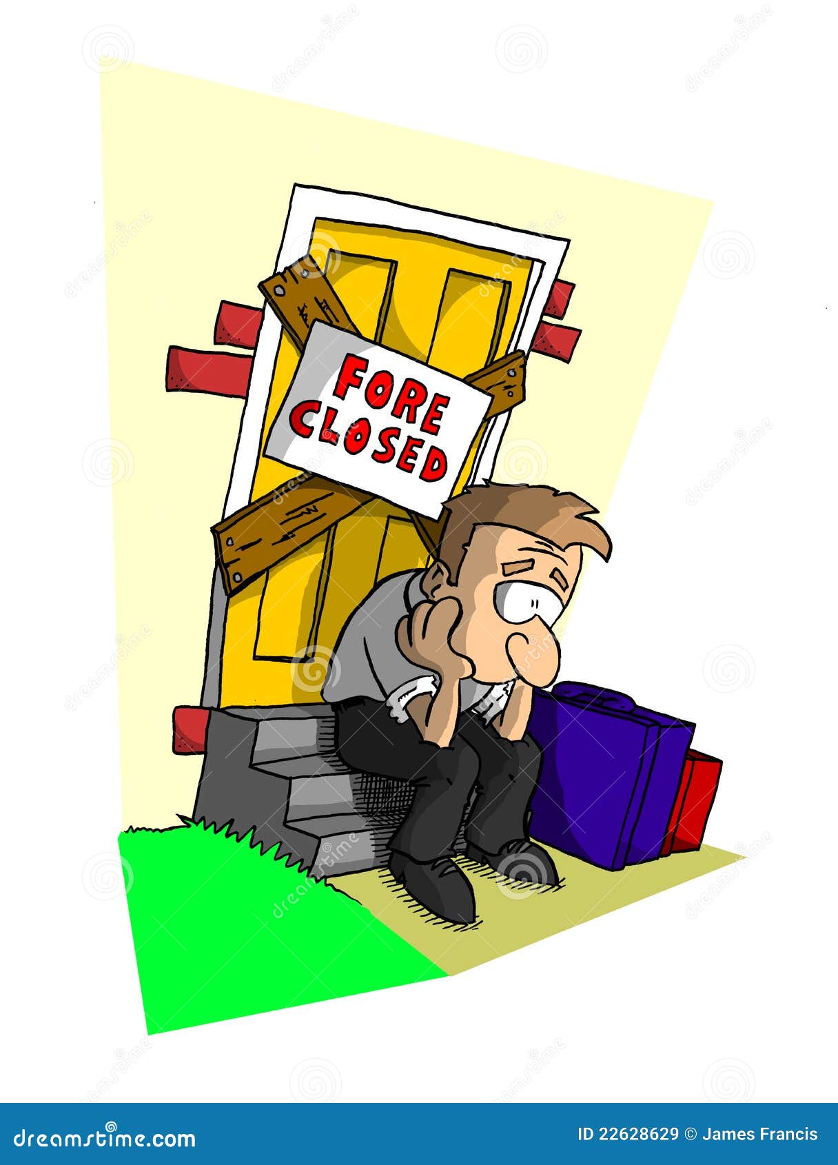 Foreclosed stock illustration. Illustration of foreclosed - 22628629