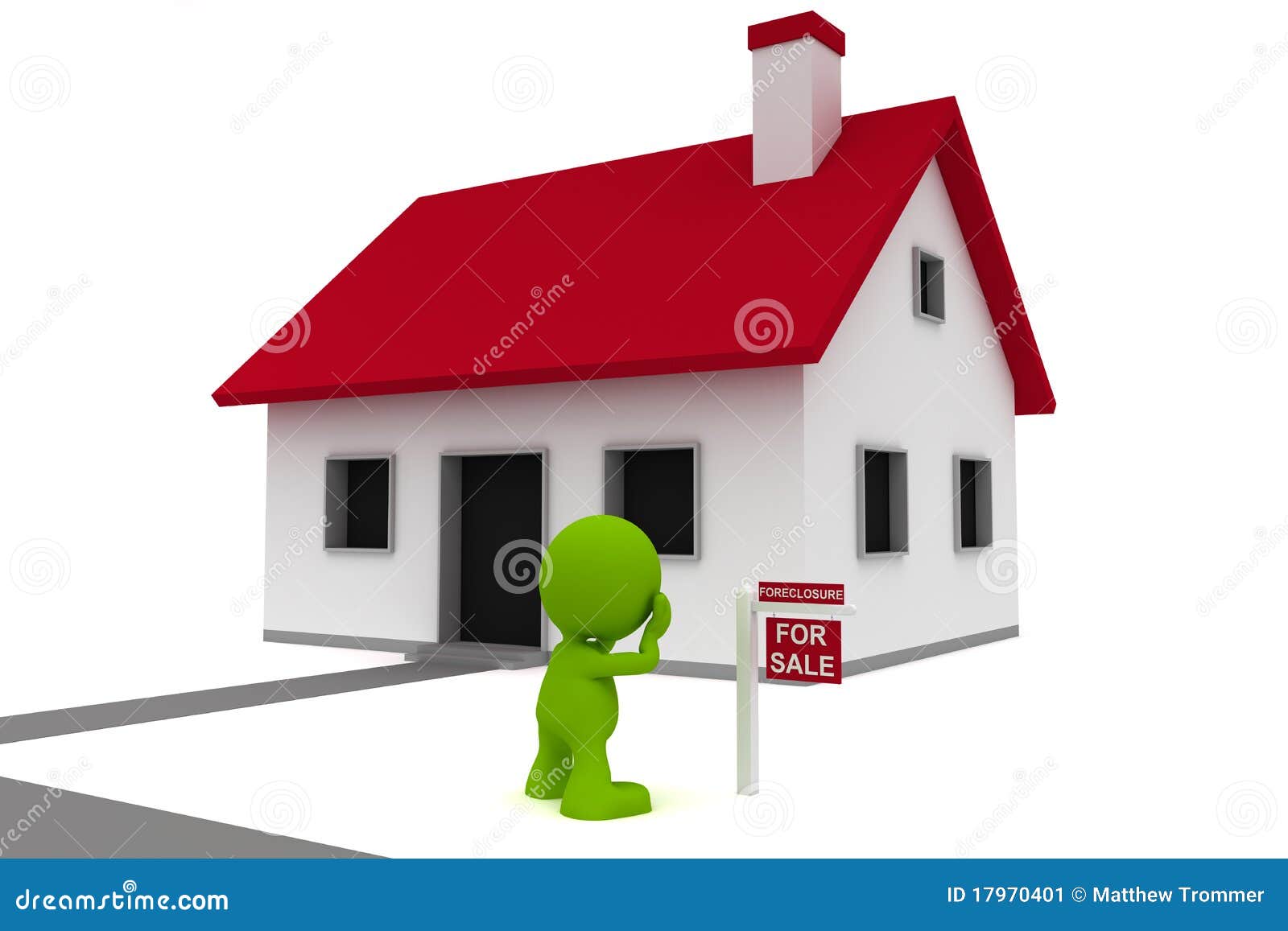 Foreclosed Home stock illustration. Illustration of person - 17970401