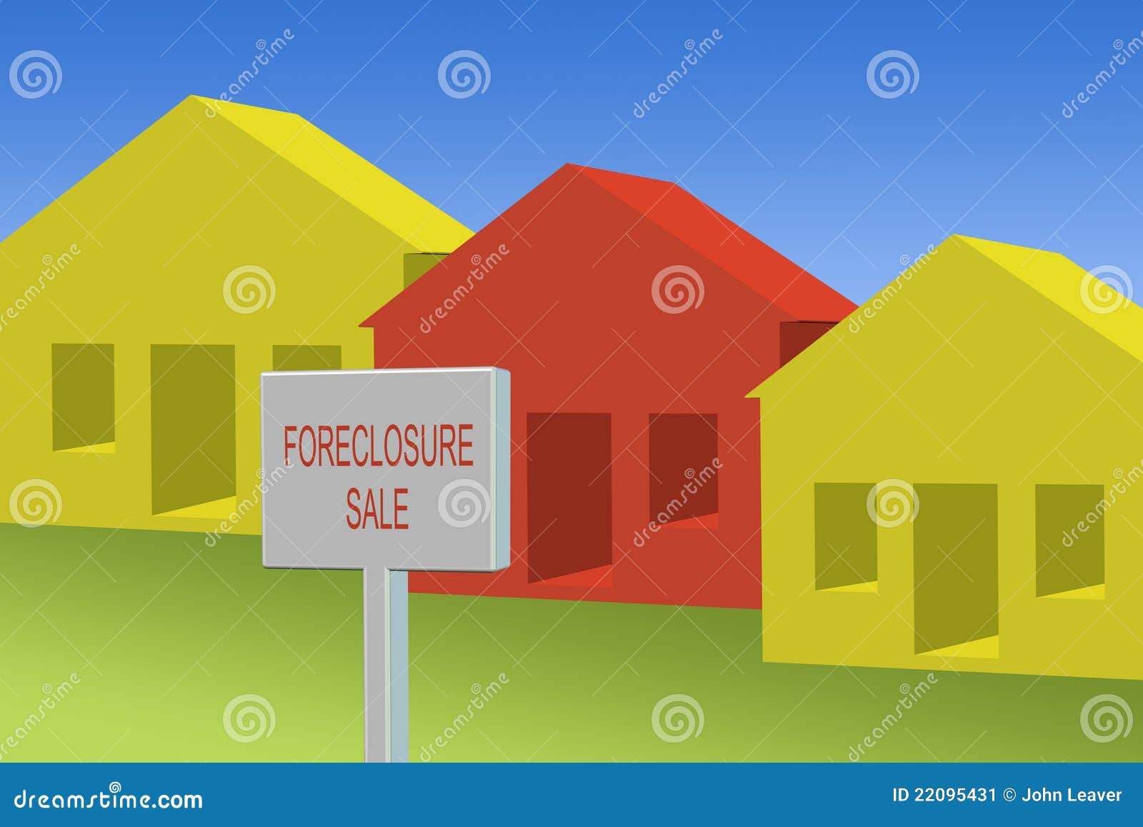 Foreclosure stock illustration. Illustration of sold - 22095431