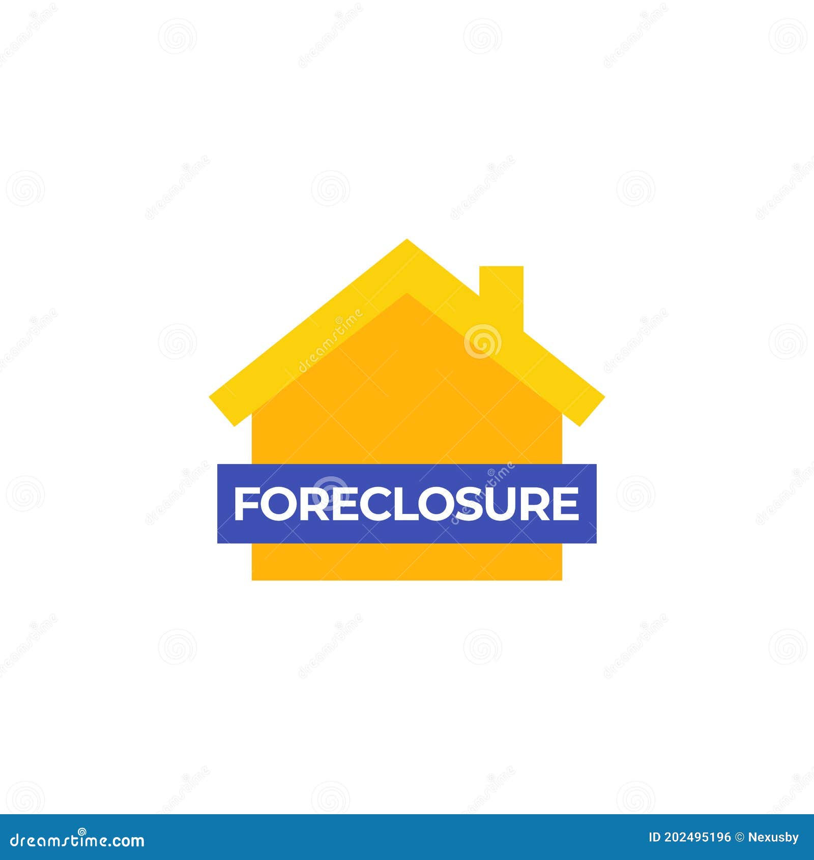Foreclosure Icon, Flat Vector Design Stock Vector - Illustration of ...