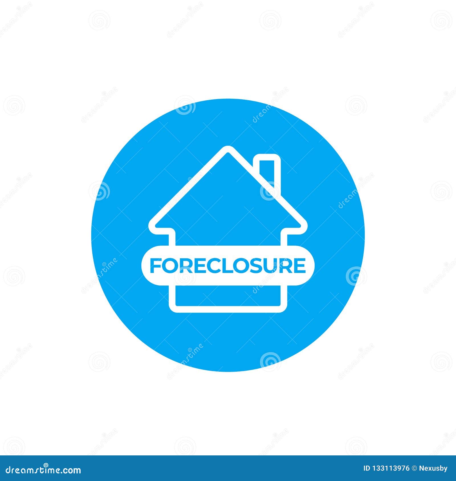Foreclosure icon, vector stock vector. Illustration of estate - 133113976