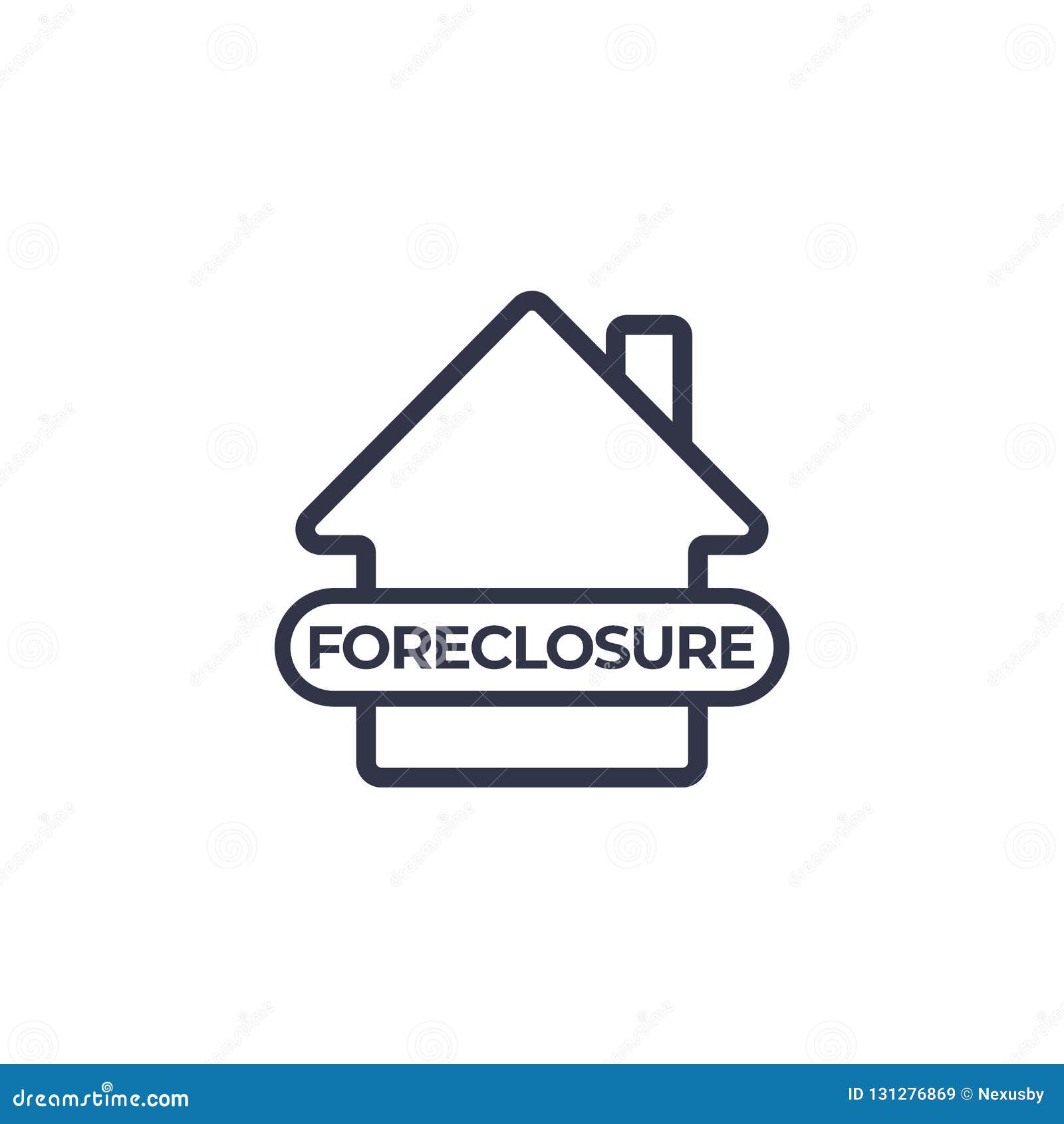 Foreclosure Icon on White, Vector Stock Vector - Illustration of home ...