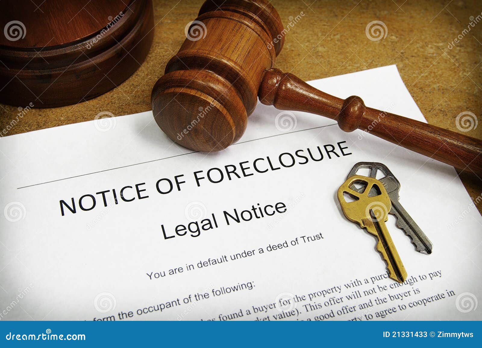 Foreclosure notice stock image. Image of default, foreclosure - 21331433