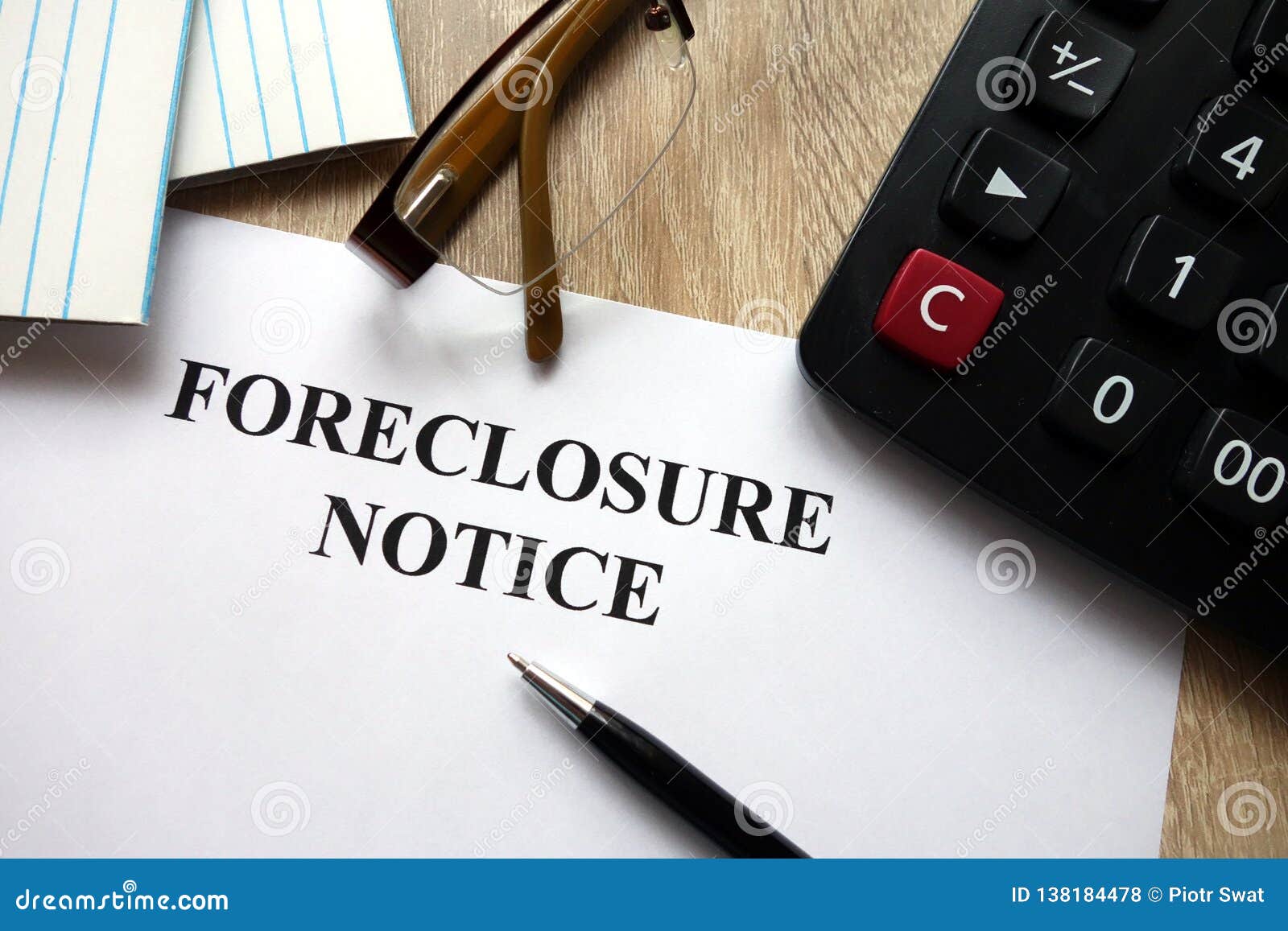 Foreclosure notice stock photo. Image of installment - 138184478