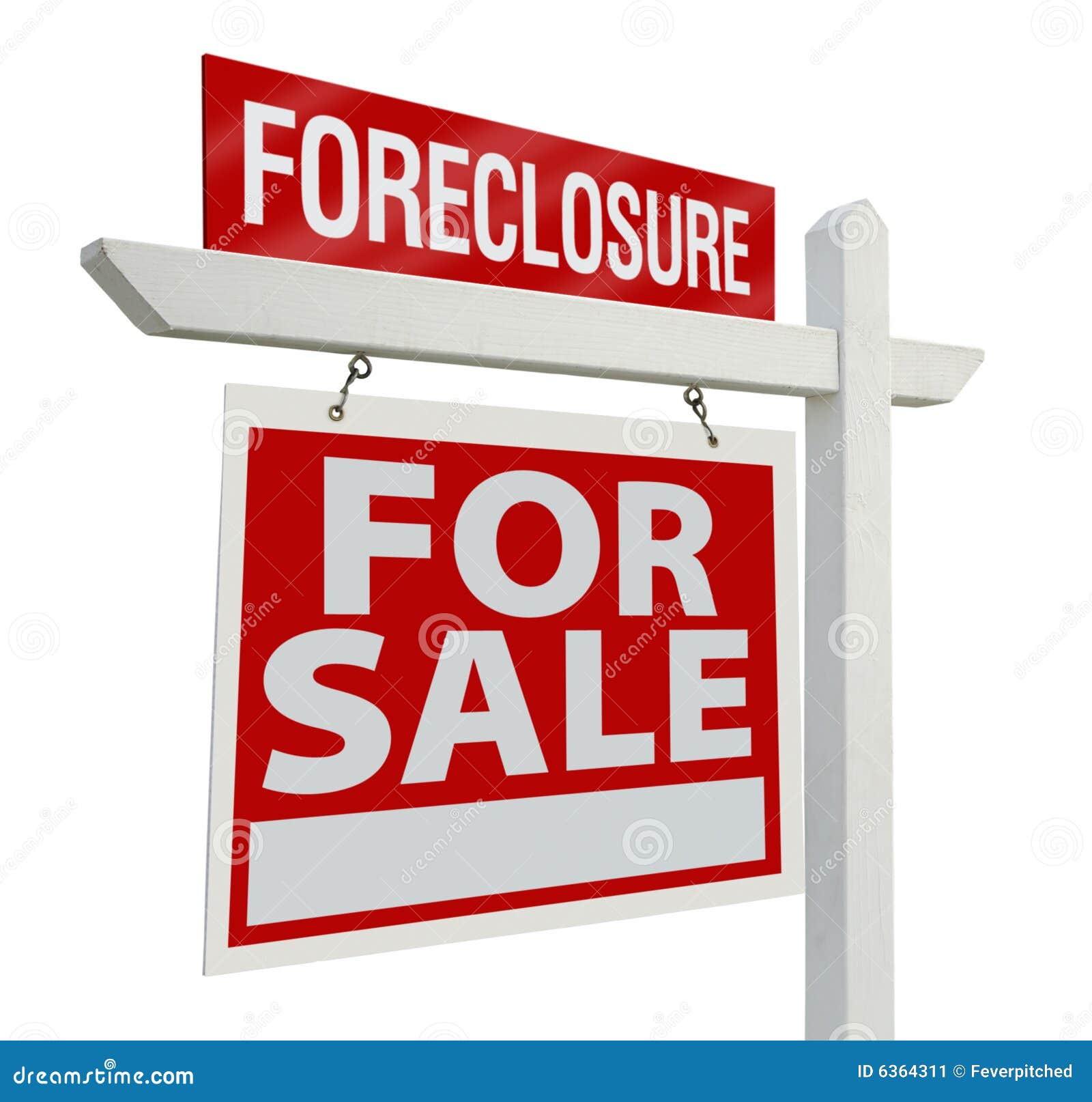 Foreclosure Real Estate Sign Stock Image - Image of banking ...