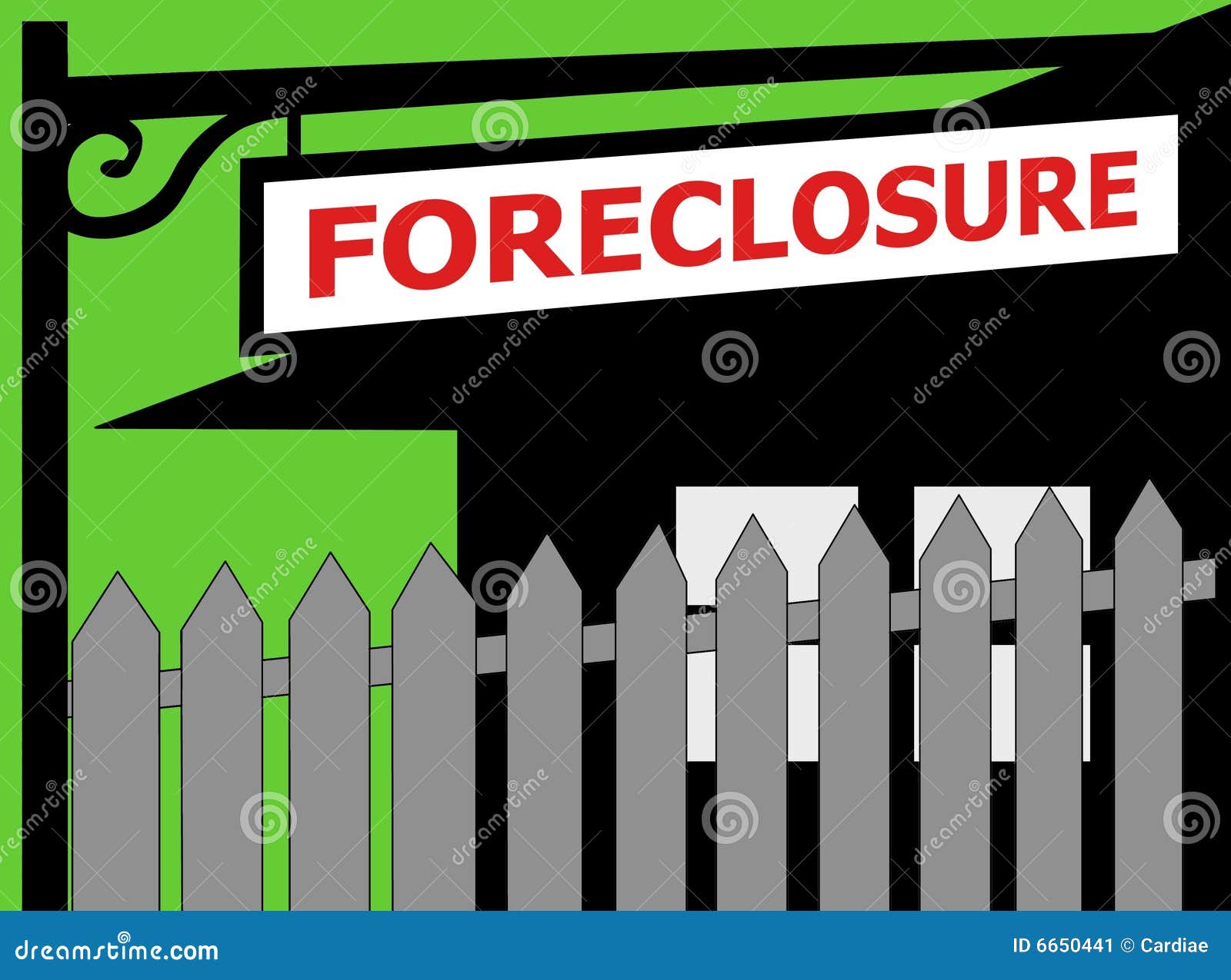 Foreclosure sign stock illustration. Illustration of market - 6650441