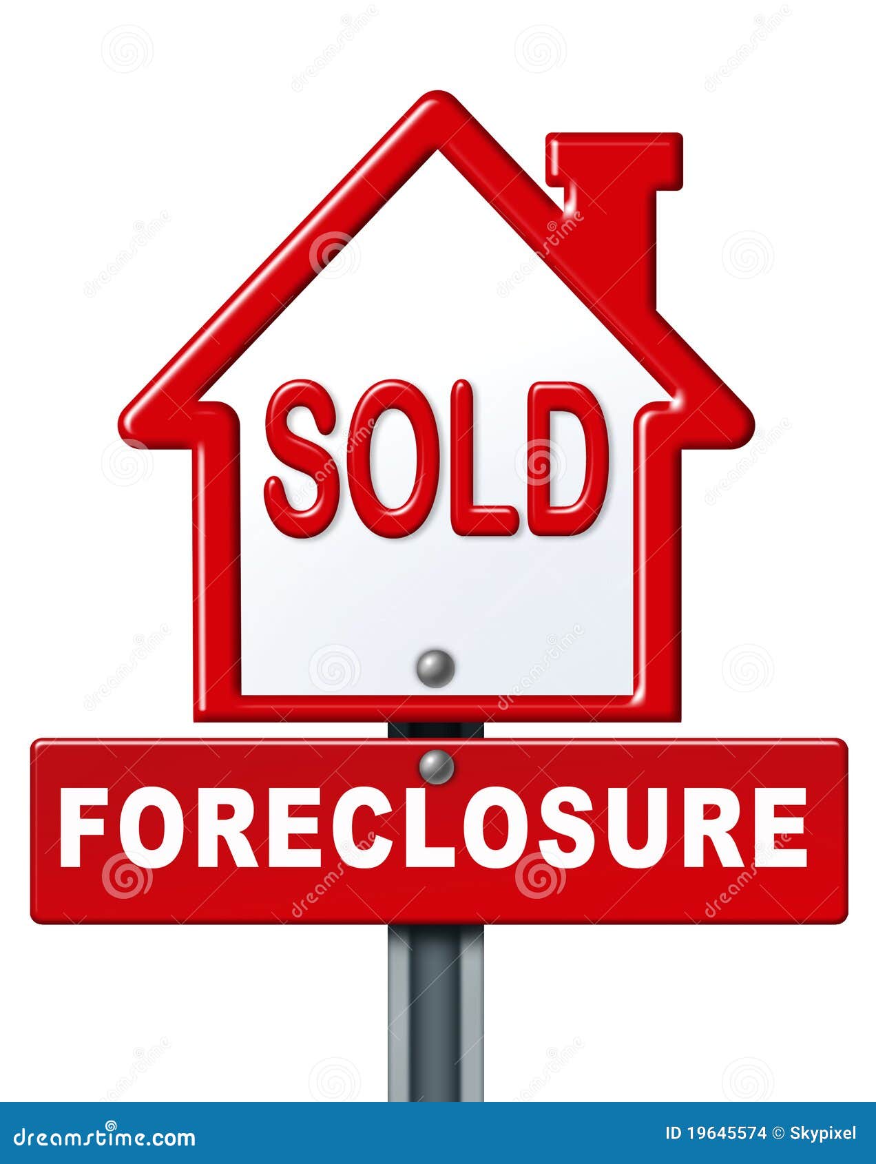Foreclosure sold sign stock illustration. Illustration of payments ...