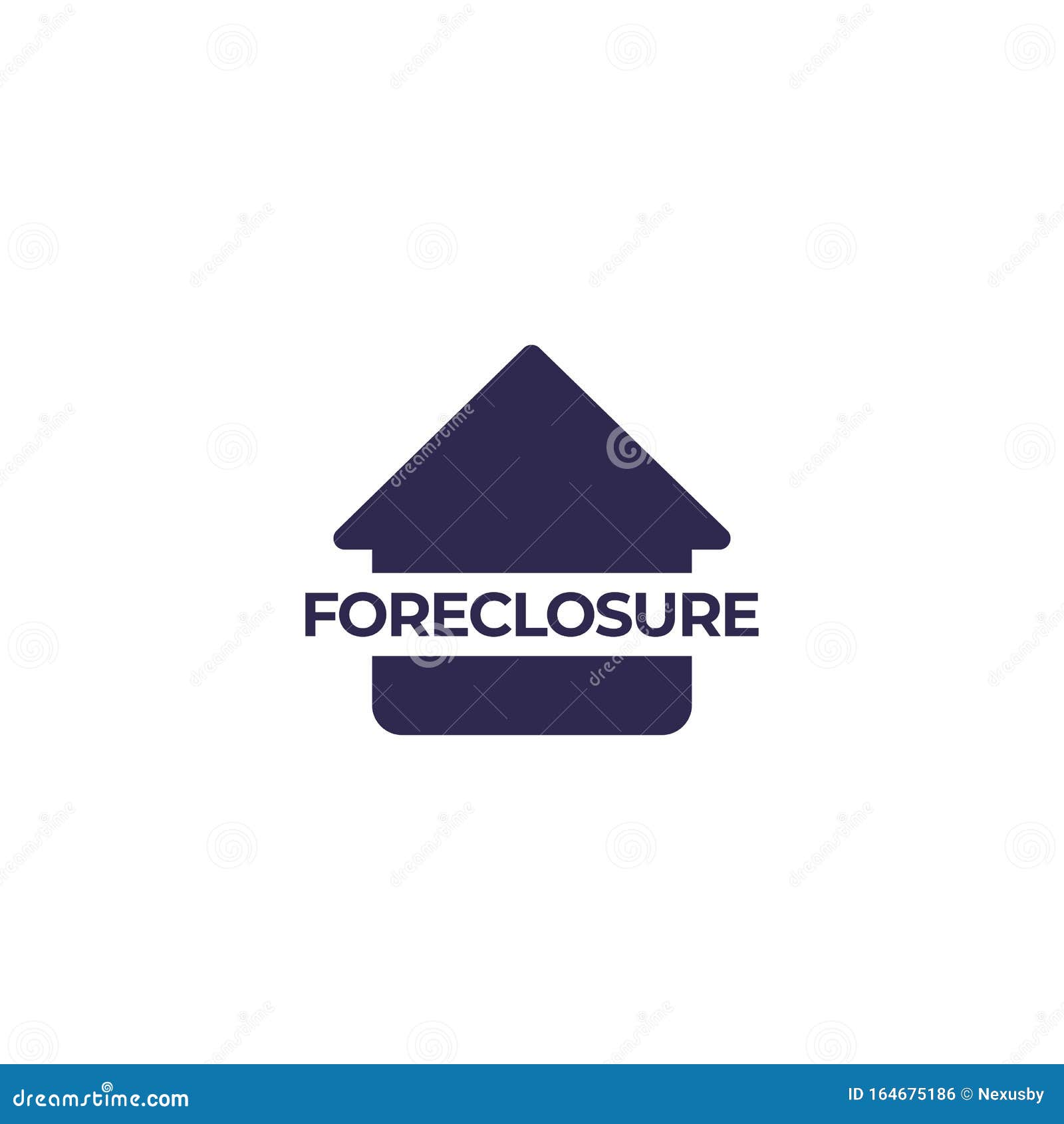 Foreclosure Vector Icon with House Stock Vector - Illustration of ...