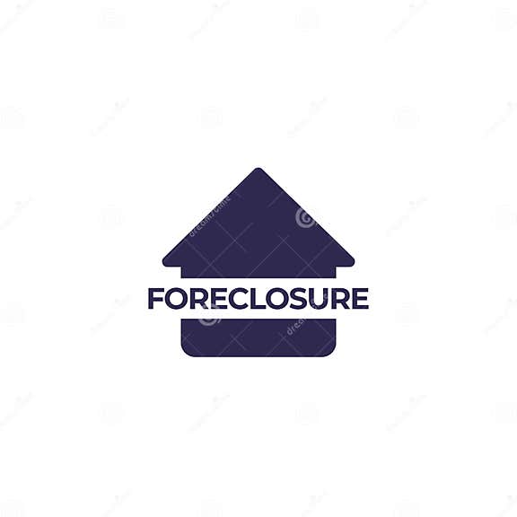 Foreclosure Vector Icon with House Stock Vector - Illustration of ...
