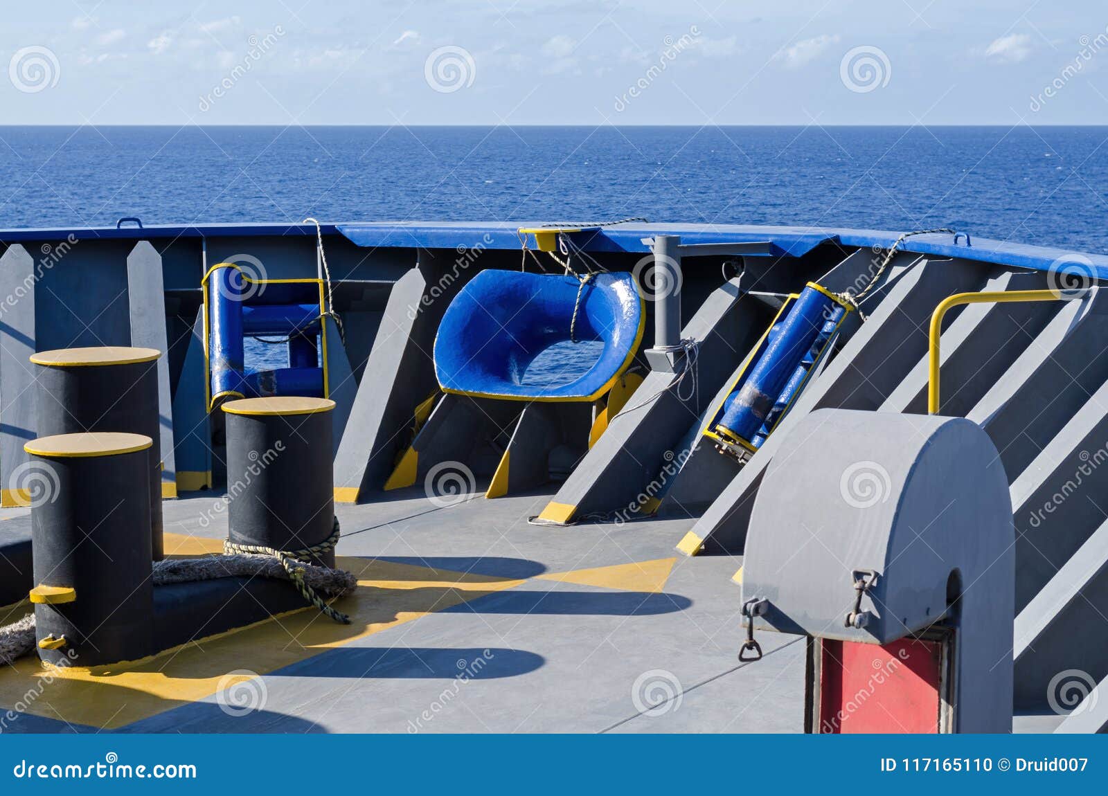 Foredeck of the vessel stock photo. Image of ship, howsepipe - 117165110