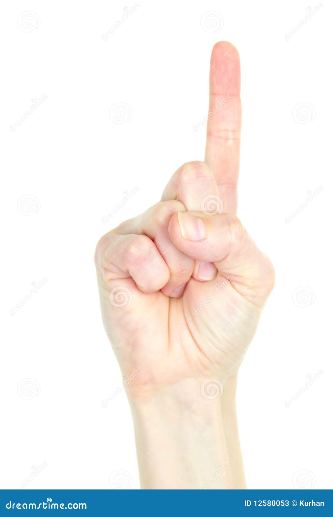 Forefinger imagem de stock. Imagem de gesto, branco, sobre - 12580053