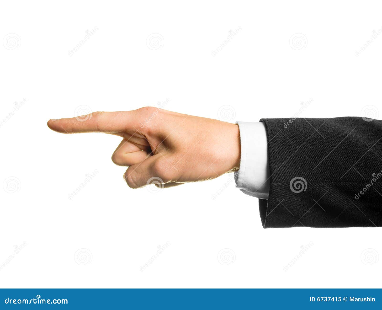 Forefinger Businessmen On White Background. Picture Image: 6737415