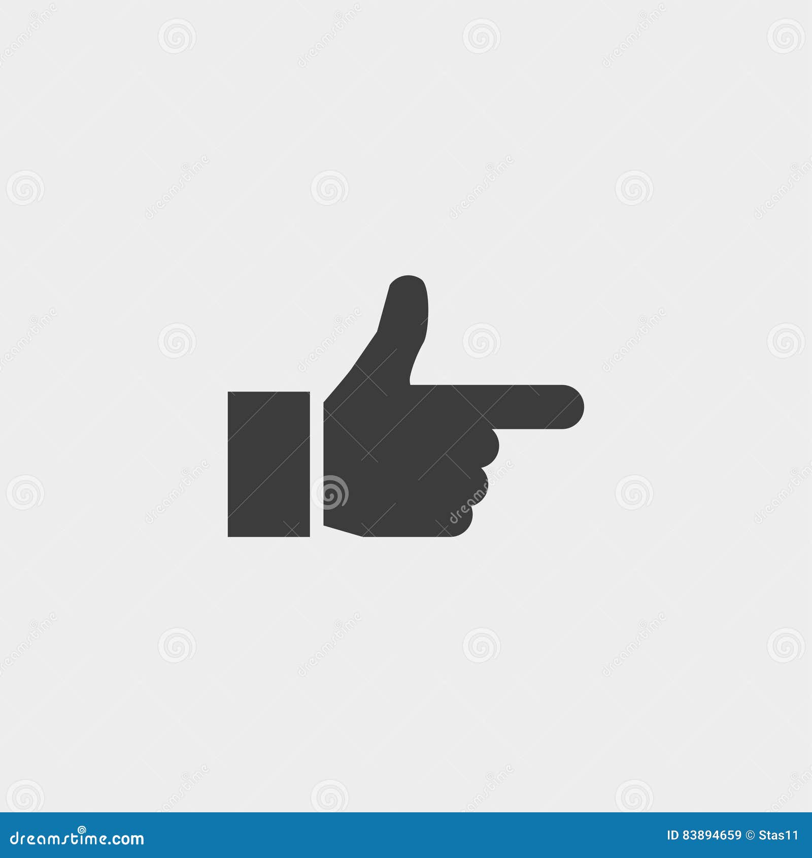 Forefinger Icon in Black Color. Vector Illustration Eps10 Stock ...