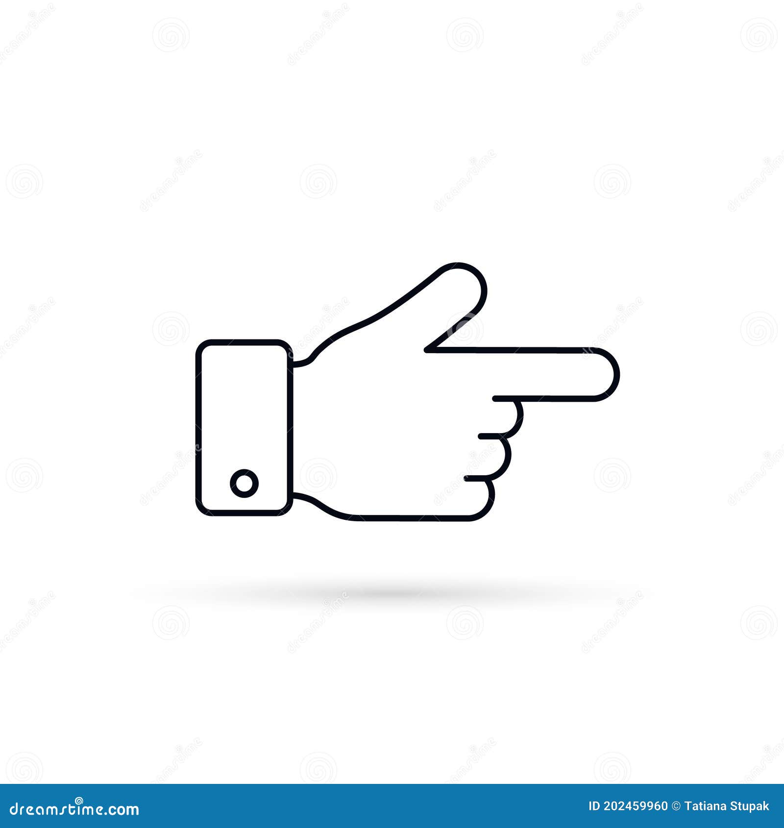 Forefinger Symbol. Splash Paint Icon Vector Illustration ...
