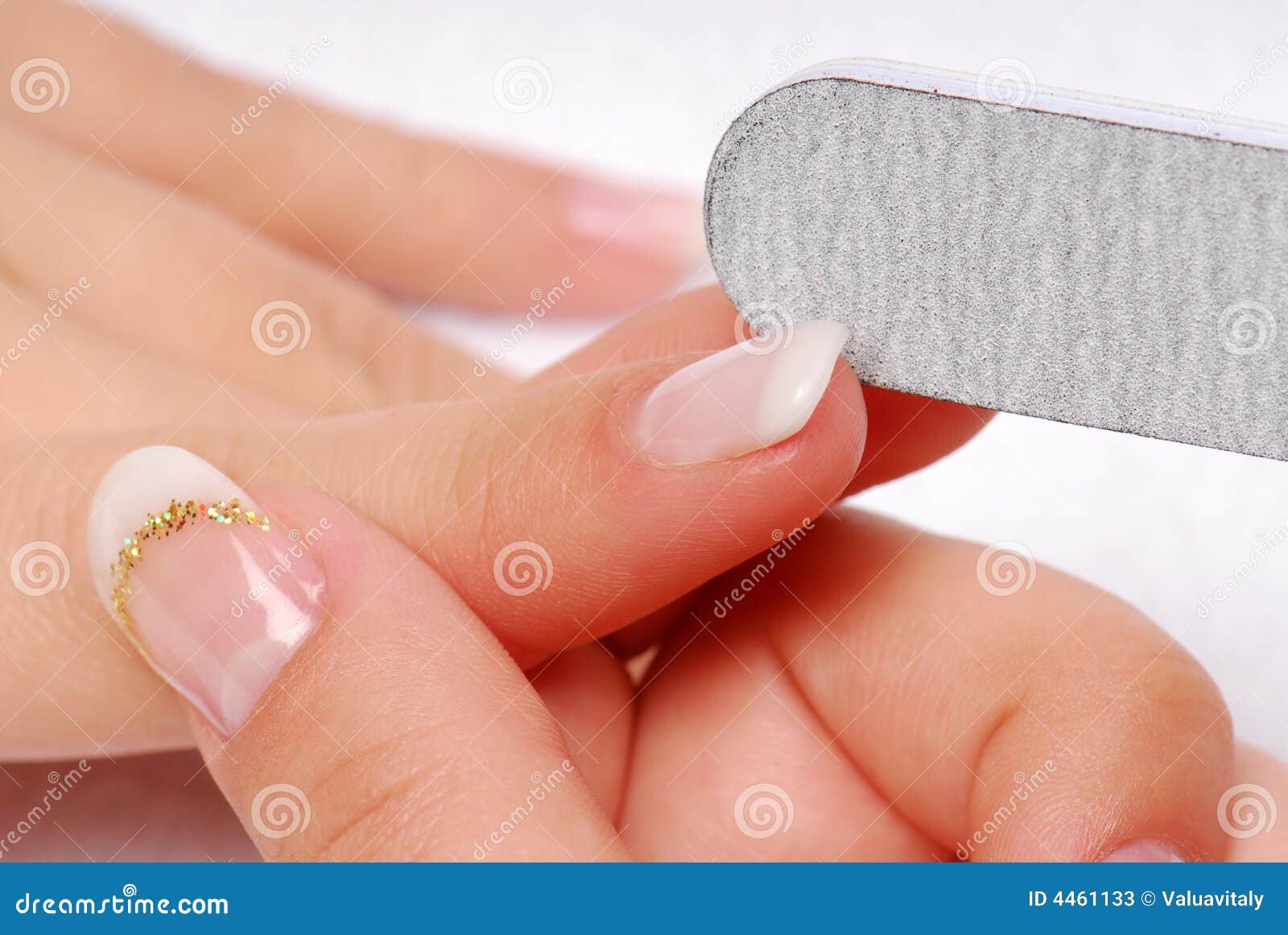 Forefinger - Polishing Nail Stock Image - Image of close, care: 4461133