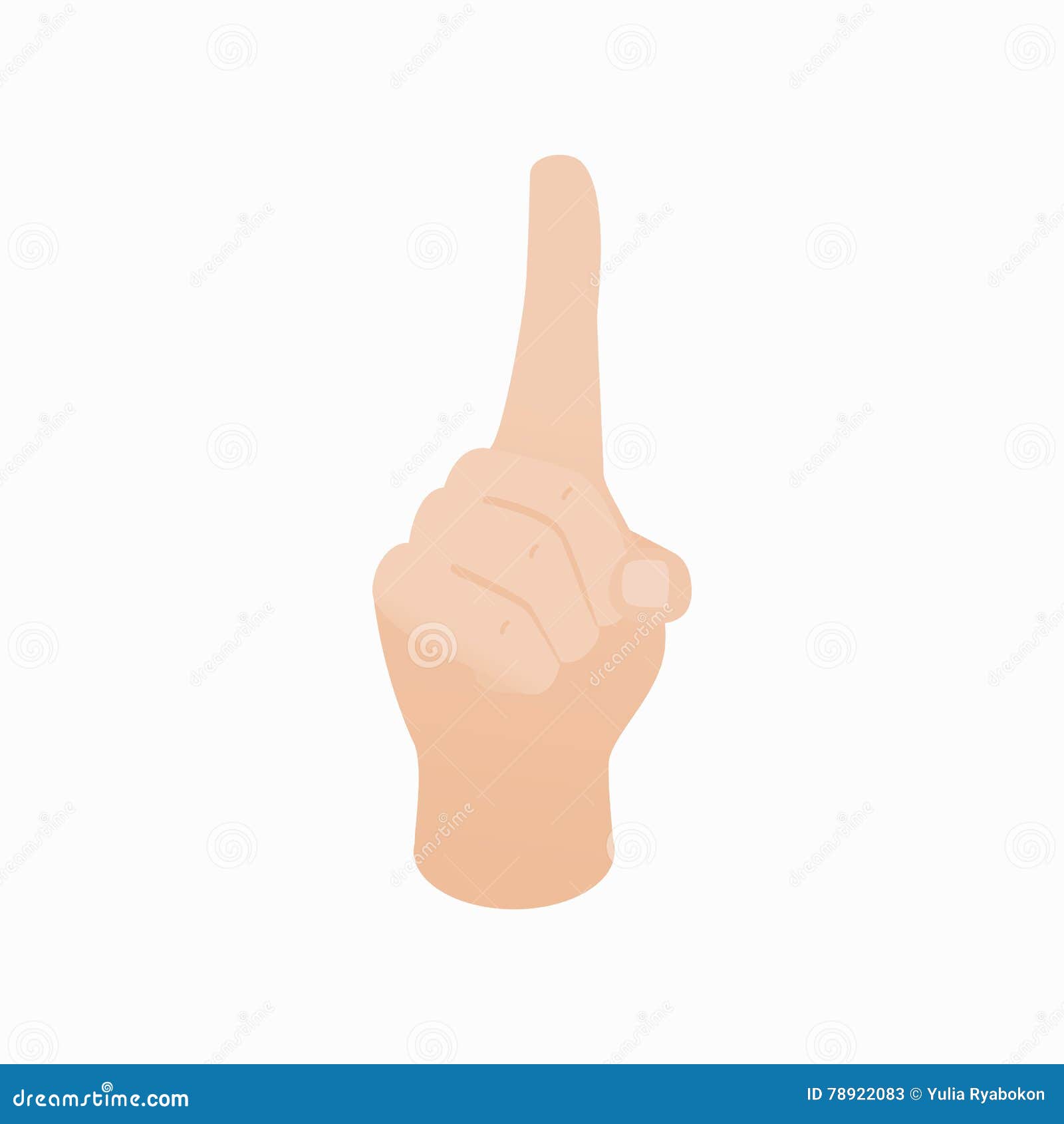 Forefinger Up Gesture Icon, Isometric 3d Style Stock Vector ...