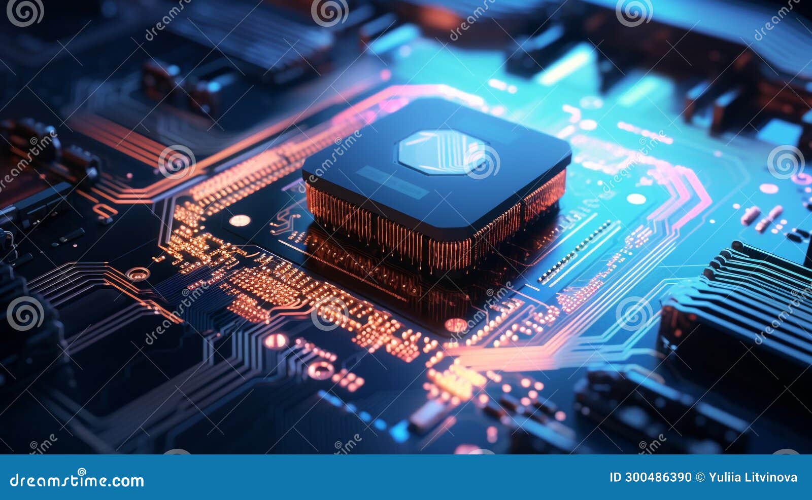 Electronic Chip, Future Technologies, Business, Neural Connections ...