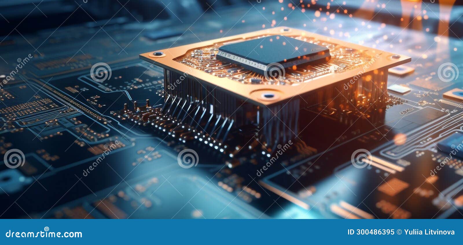 Electronic Chip, Future Technologies, Business, Neural Connections ...