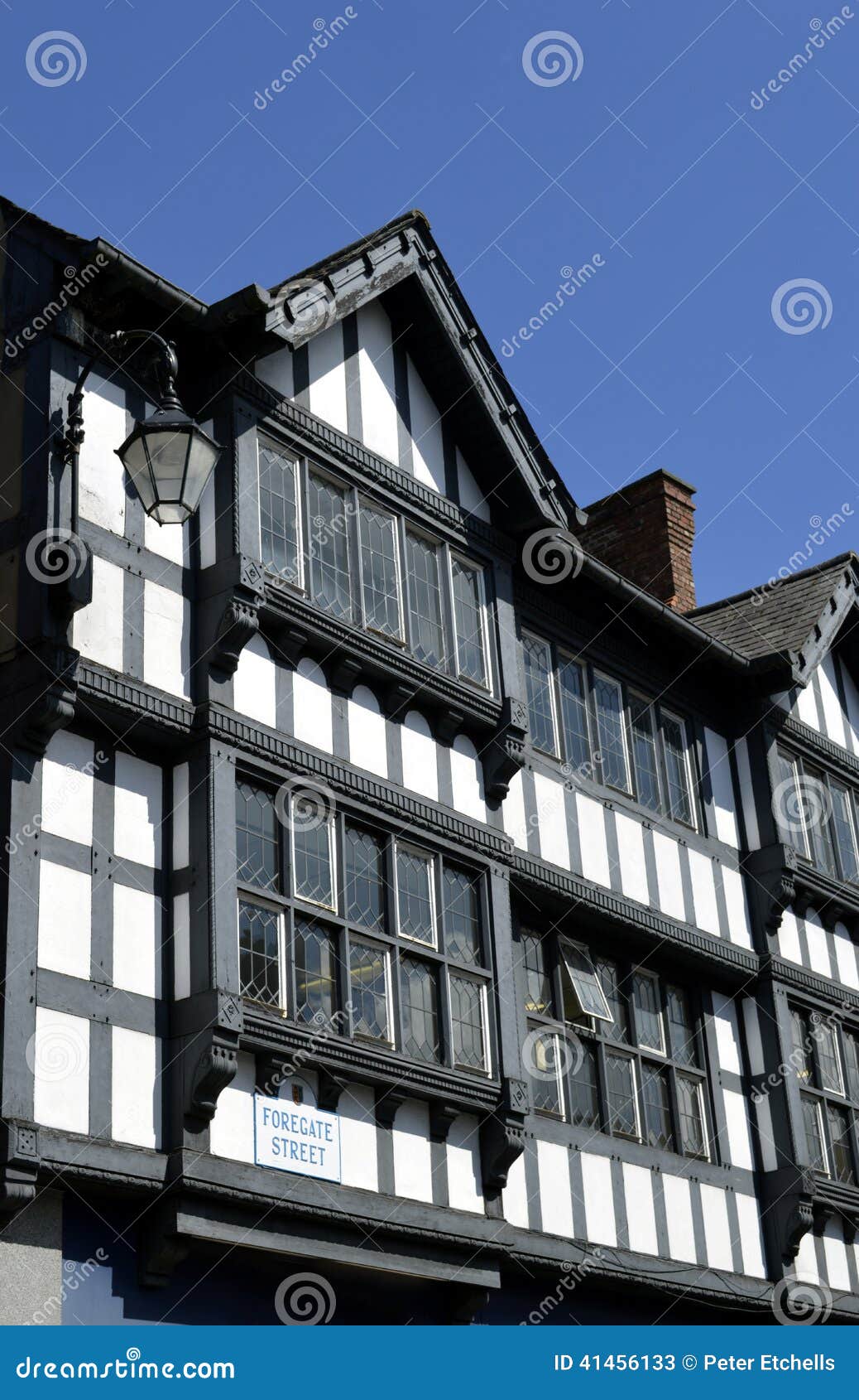 Foregate Street Chester stock image. Image of white, foregate - 41456133